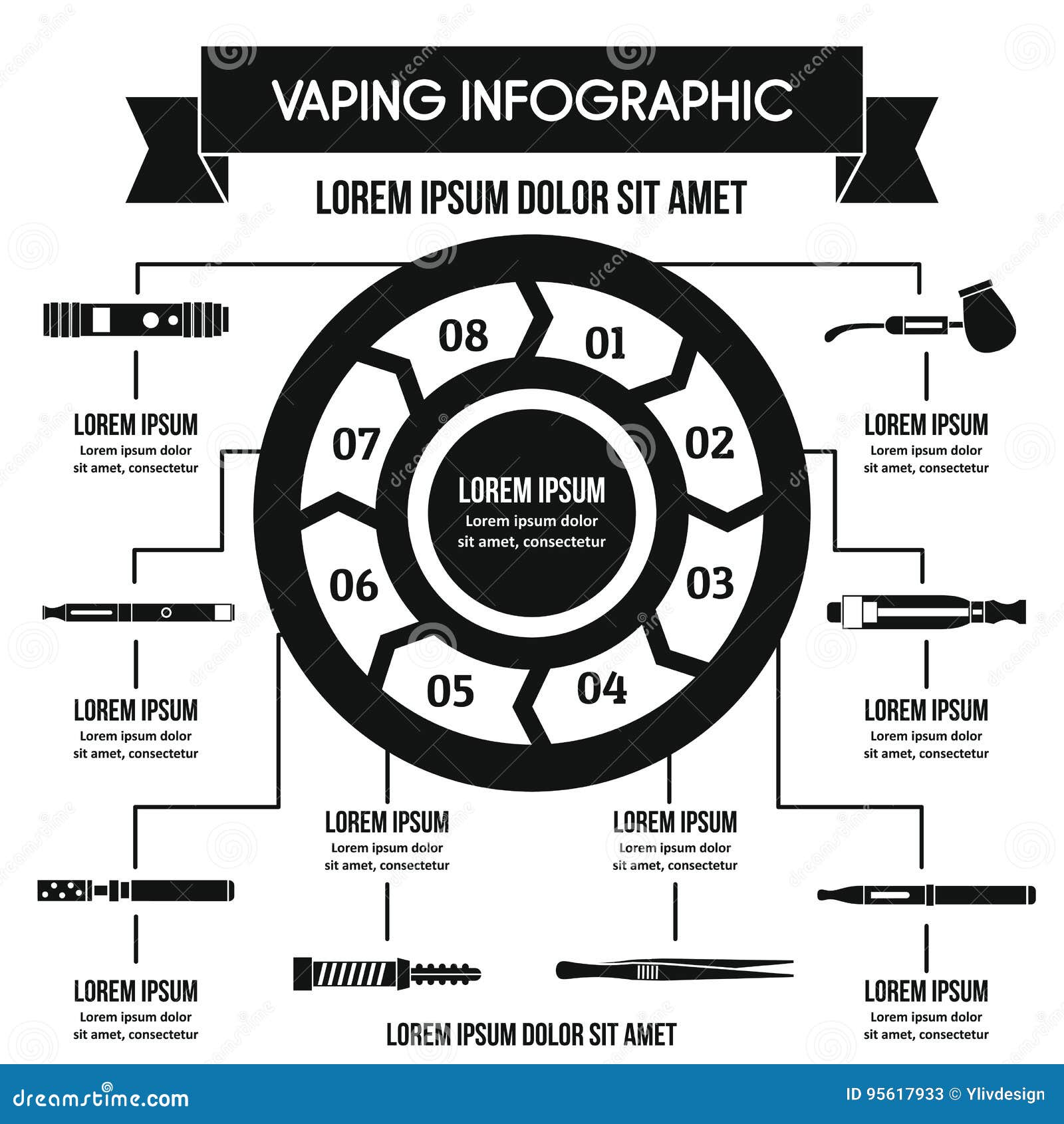 Vaping Infographic Concept, Simple Style Stock Vector - Illustration of ...