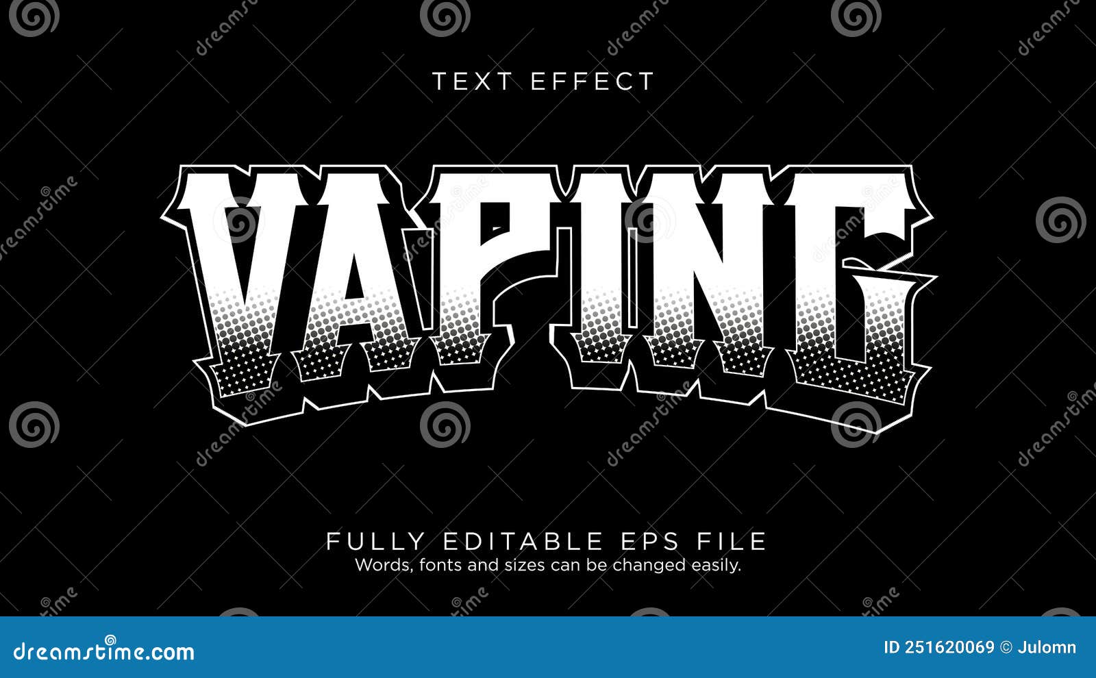 Vaping Logo Text Effect Font Type Stock Illustration - Illustration of ...