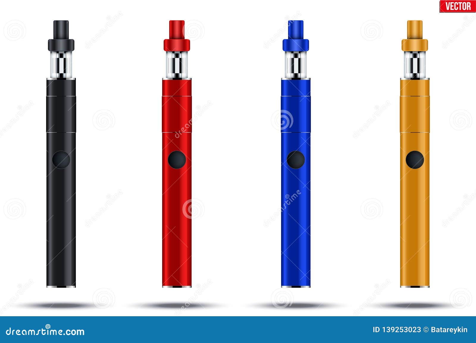 Vaping Pen Device Kit and Mod Stock Vector - Illustration of accessory ...