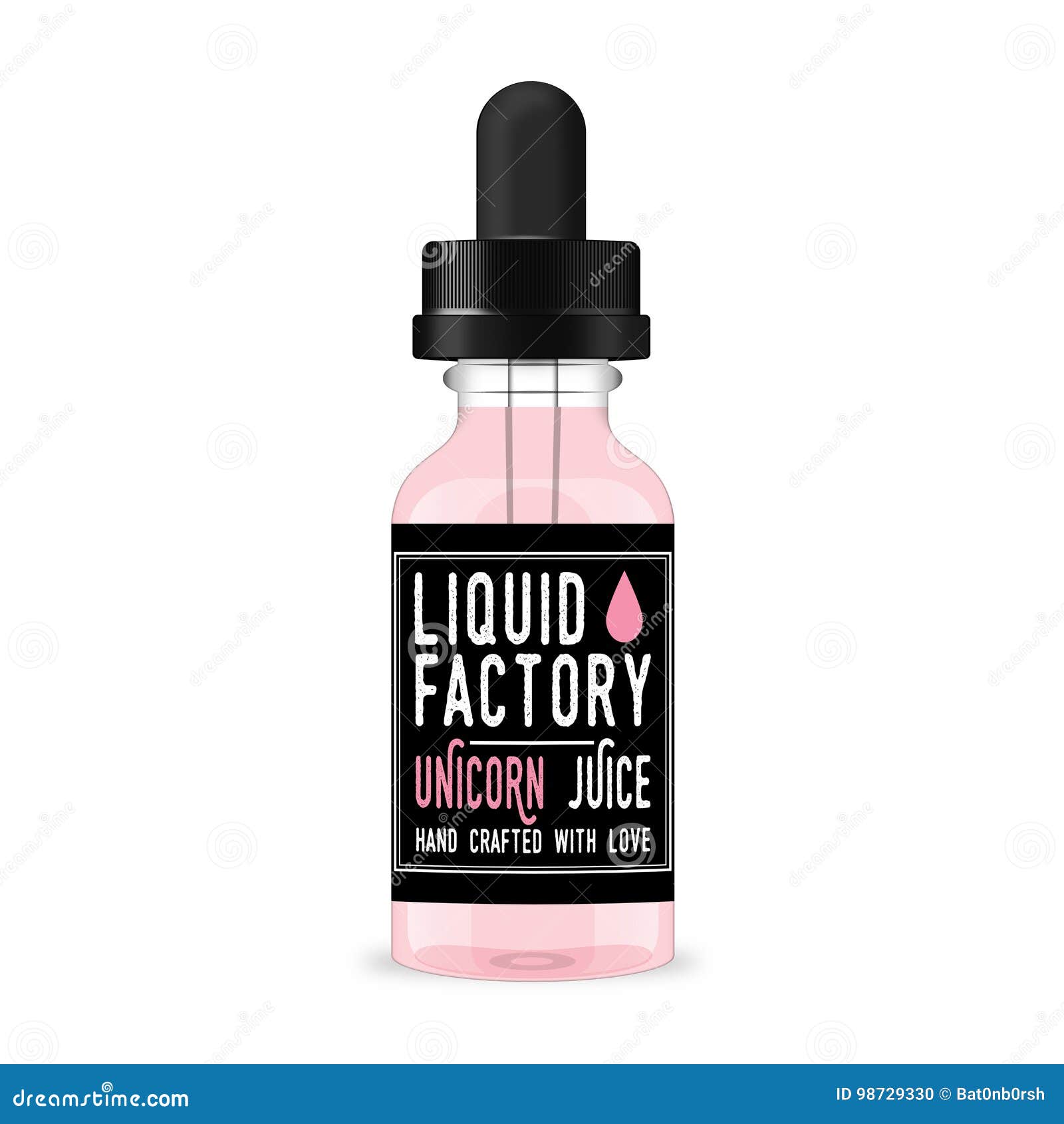 Vaping pink liquid juice stock illustration. Illustration of nicotine ...