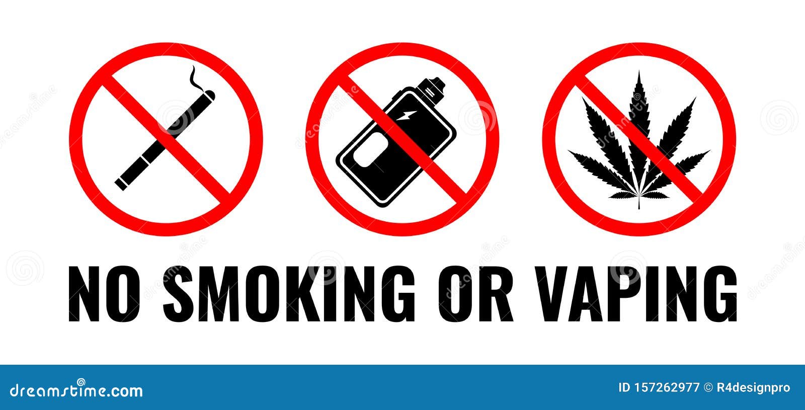 Vaping and Smoking Prohibition Signs. Stock Vector - Illustration of ...