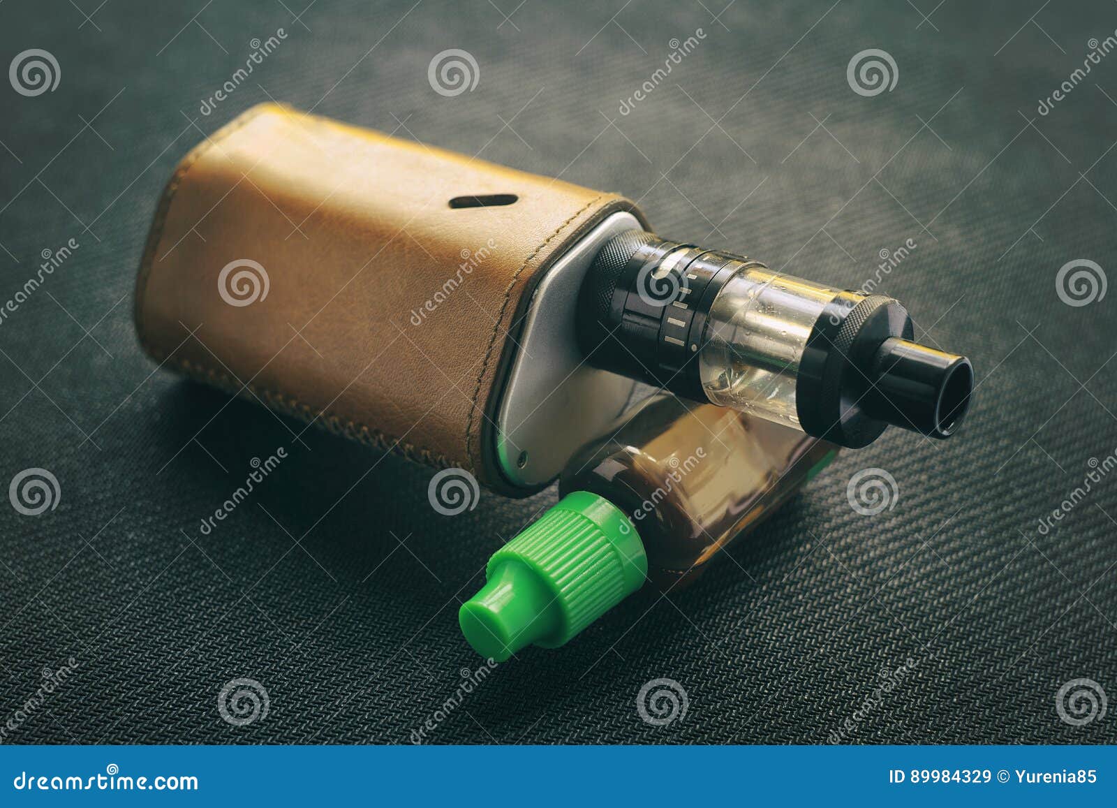 Vaping Things. E-cigarette and E-liquid with Nicotine. Stock Image ...