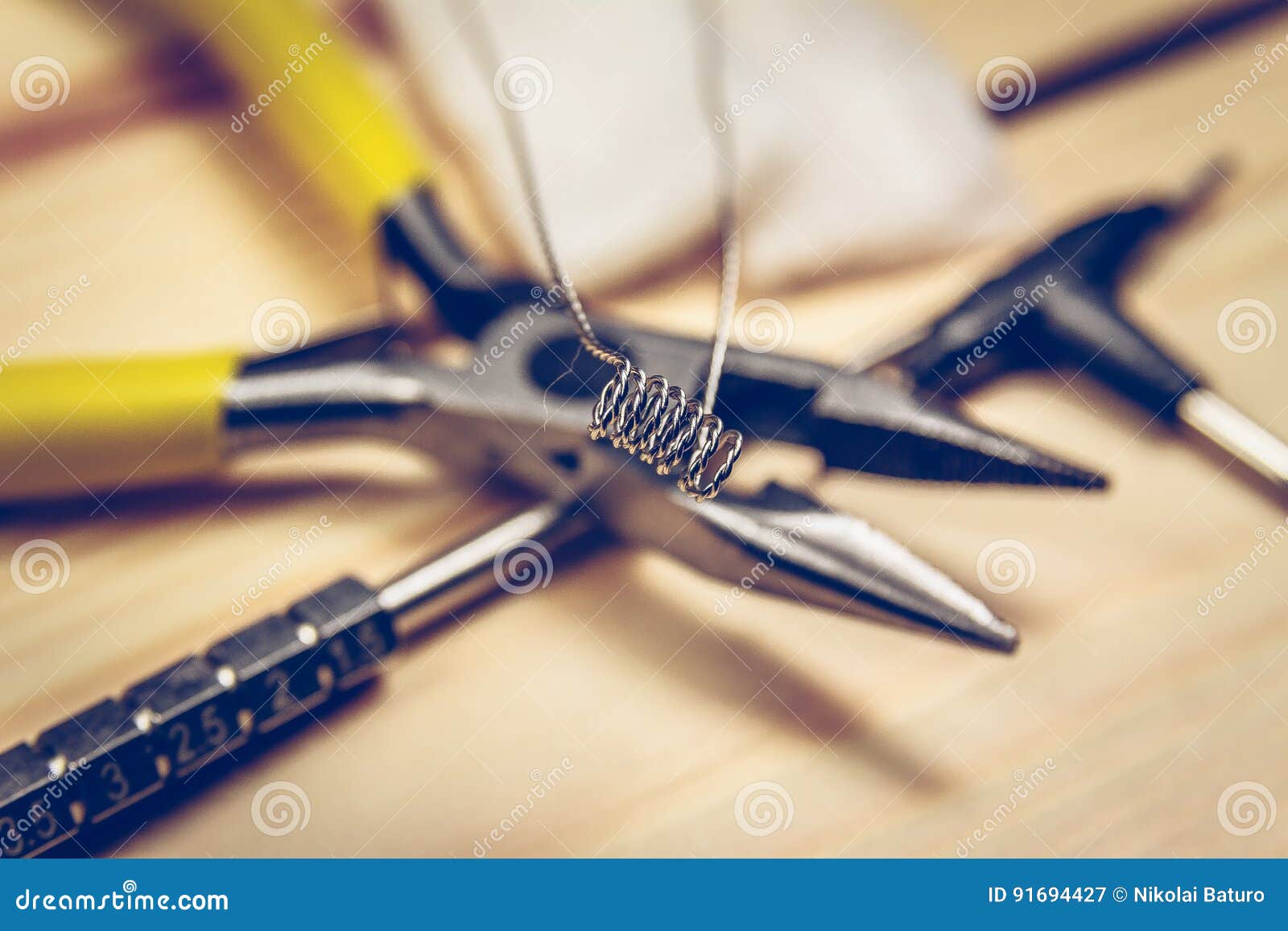 Vaping tools stock image. Image of pliers, smoking, rebuilding - 91694427