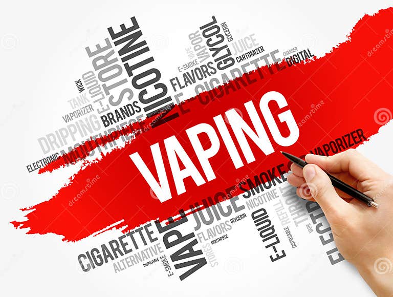 Vaping Word Cloud Collage, Concept Background Stock Photo - Image of ...