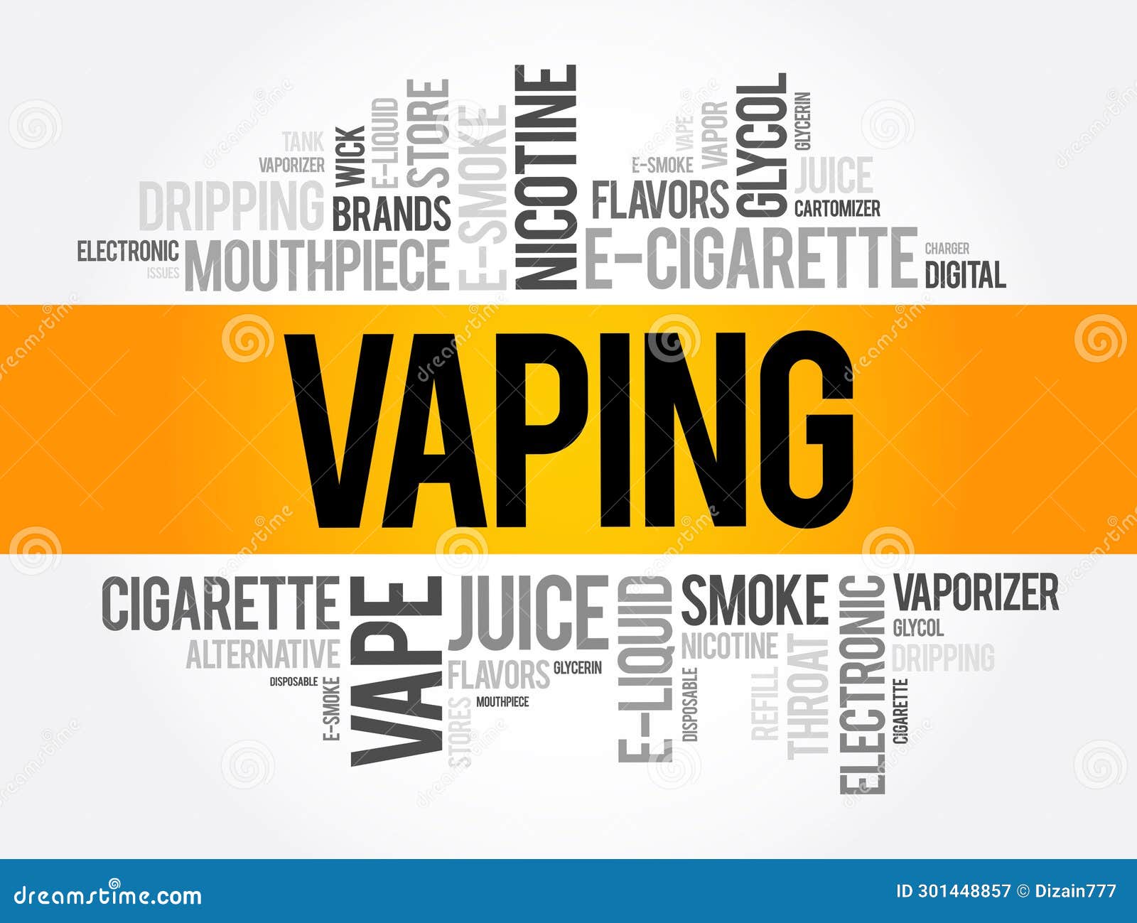 Vaping Word Cloud Collage, Concept Background Stock Illustration ...