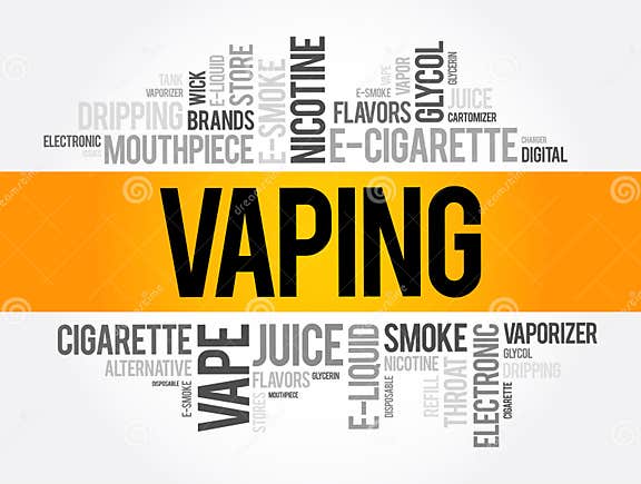 Vaping Word Cloud Collage, Concept Background Stock Illustration ...