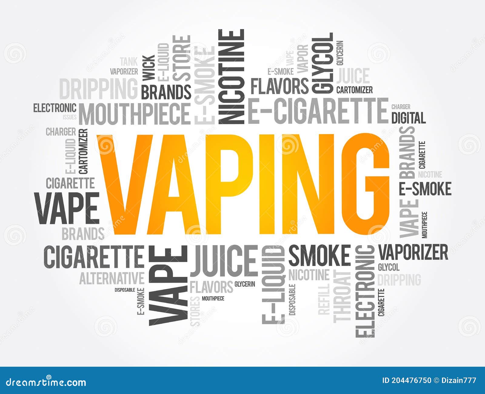 Vaping Word Cloud Collage, Concept Background Stock Illustration ...