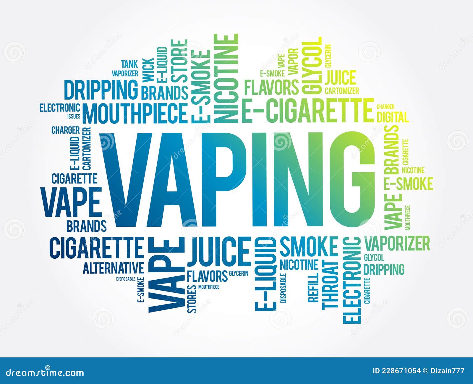 Vaping Word Cloud Collage, Concept Background Stock Illustration ...