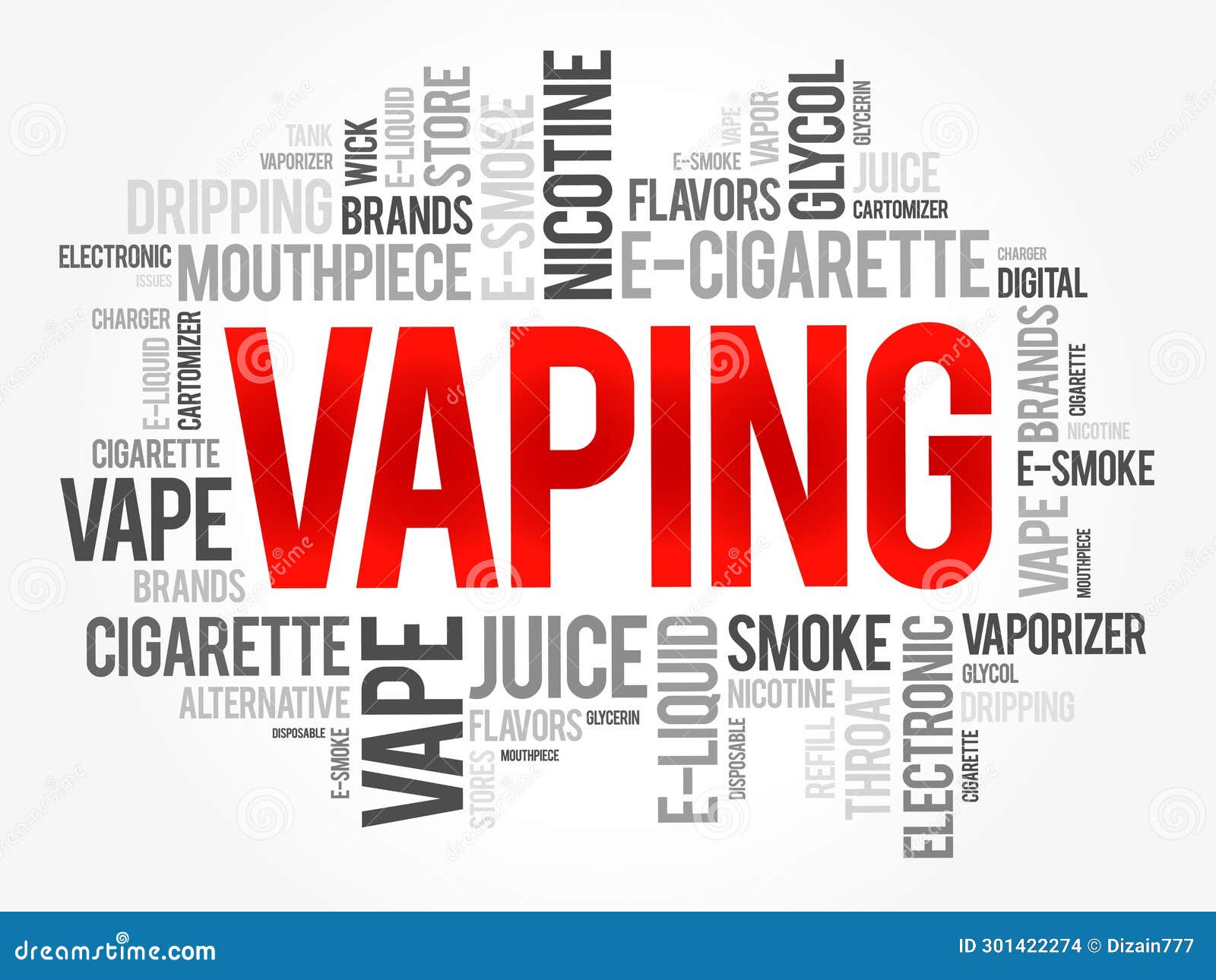 Vaping Word Cloud Collage, Concept Background Stock Illustration ...