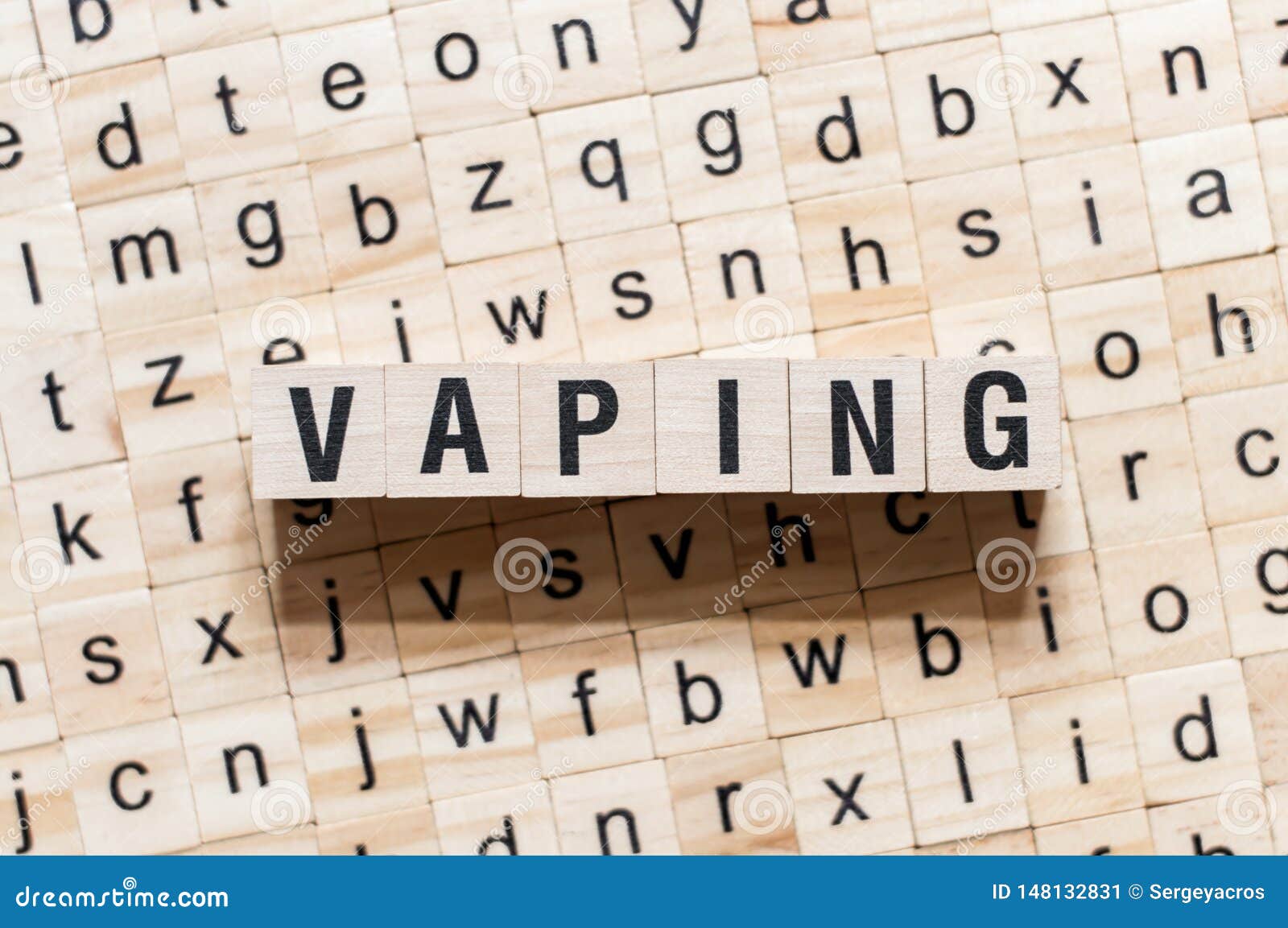 Vaping Word Concept on Cubes Stock Image - Image of electronic, note ...