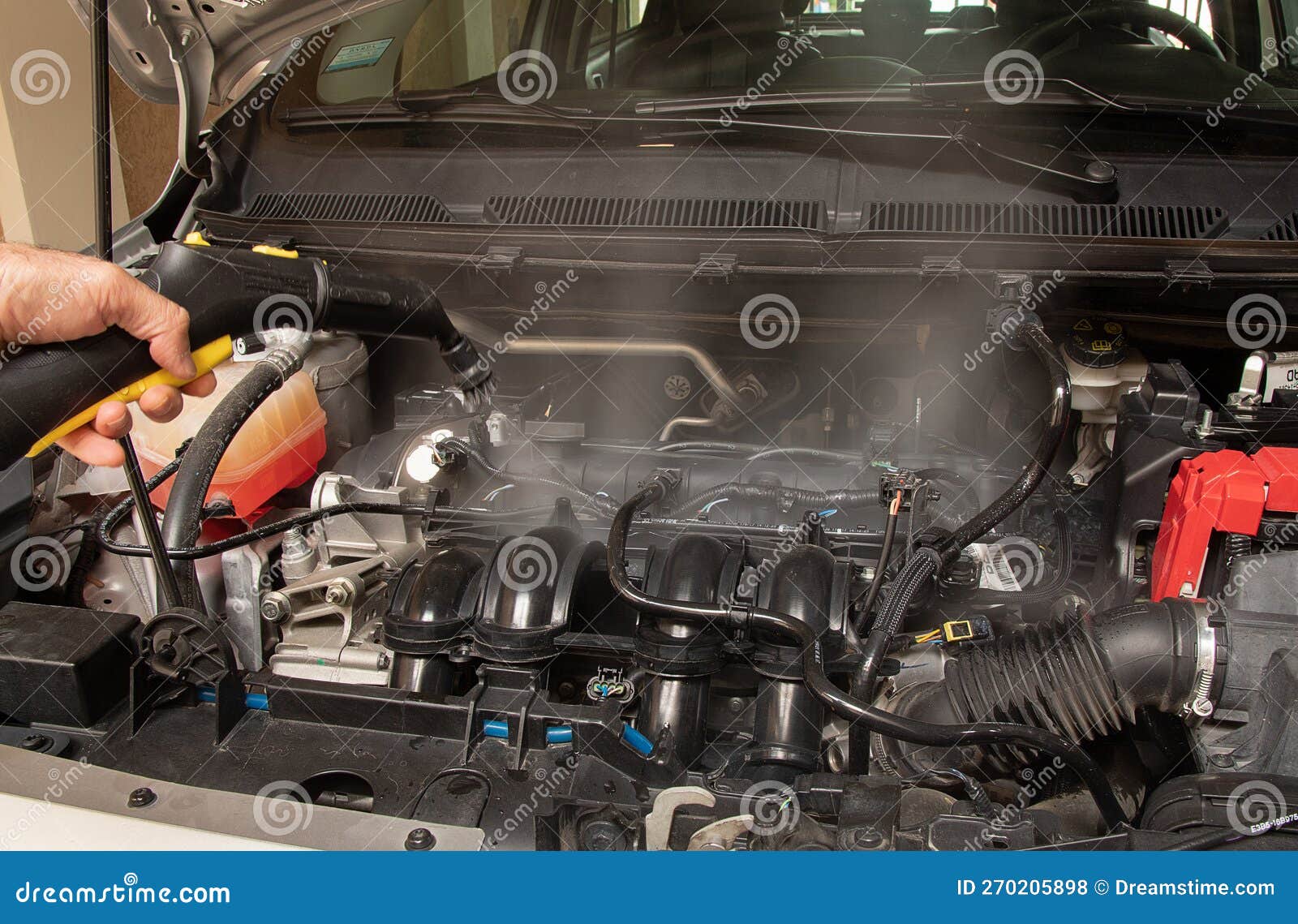 Steps for a Professional Steam Engine Cleaning Stock Photo - Image of ...