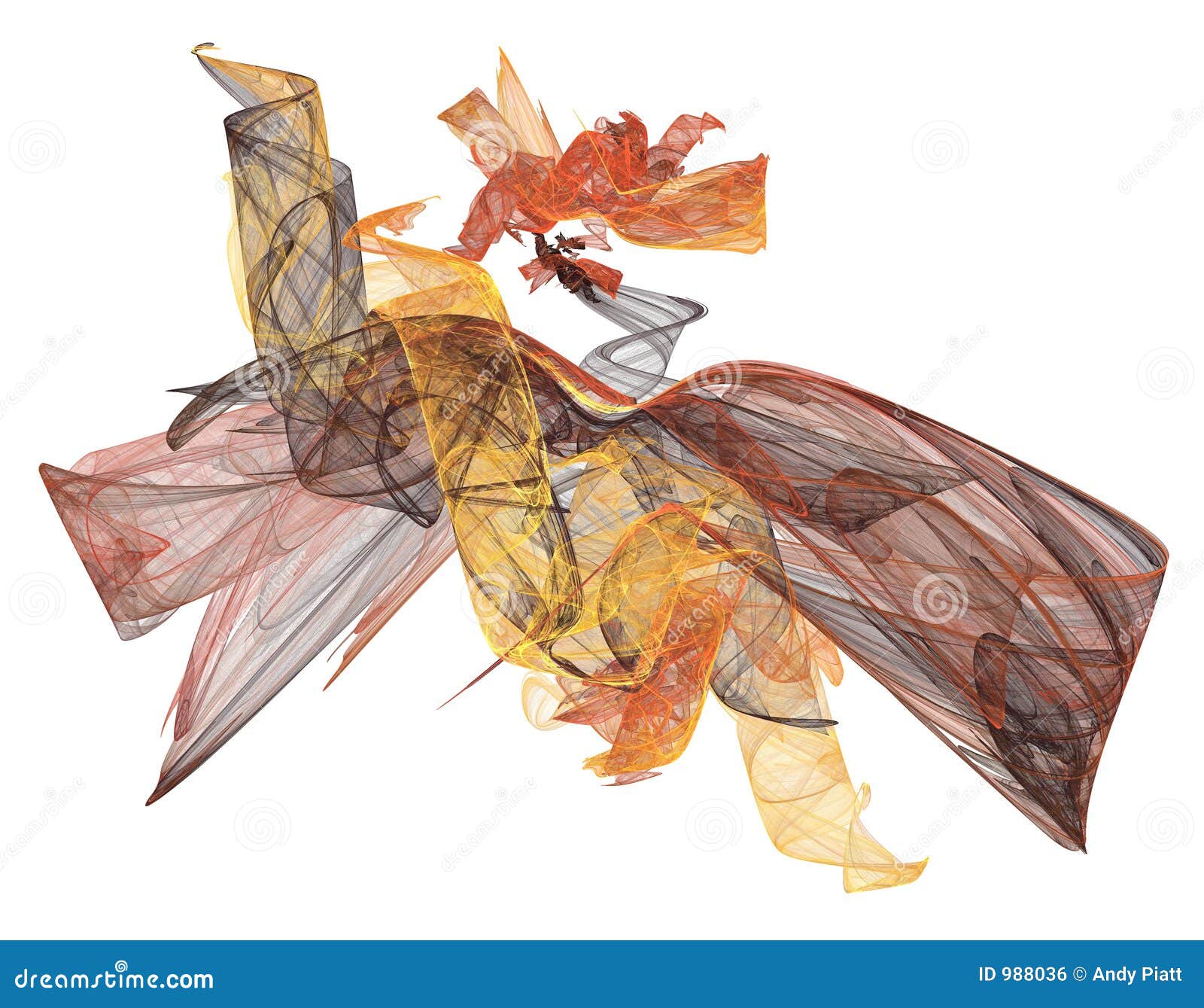 Vaporous Ribbons in Fall Colors Stock Illustration - Illustration of ...