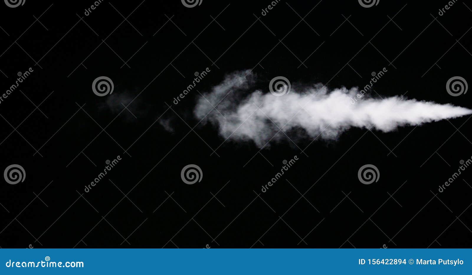 White Smoke Trail Isolated on Black Background Stock Photo - Image of ...