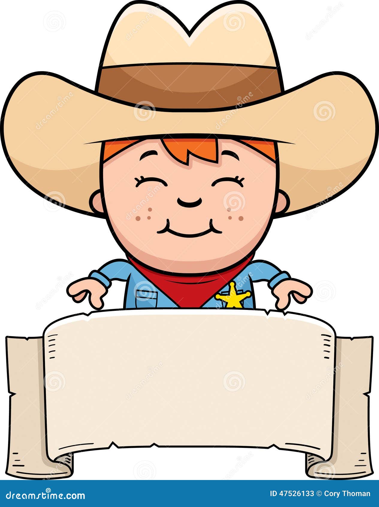 Vaqueiro pequeno Banner ilustração do vetor. Ilustração de feliz - 47526133