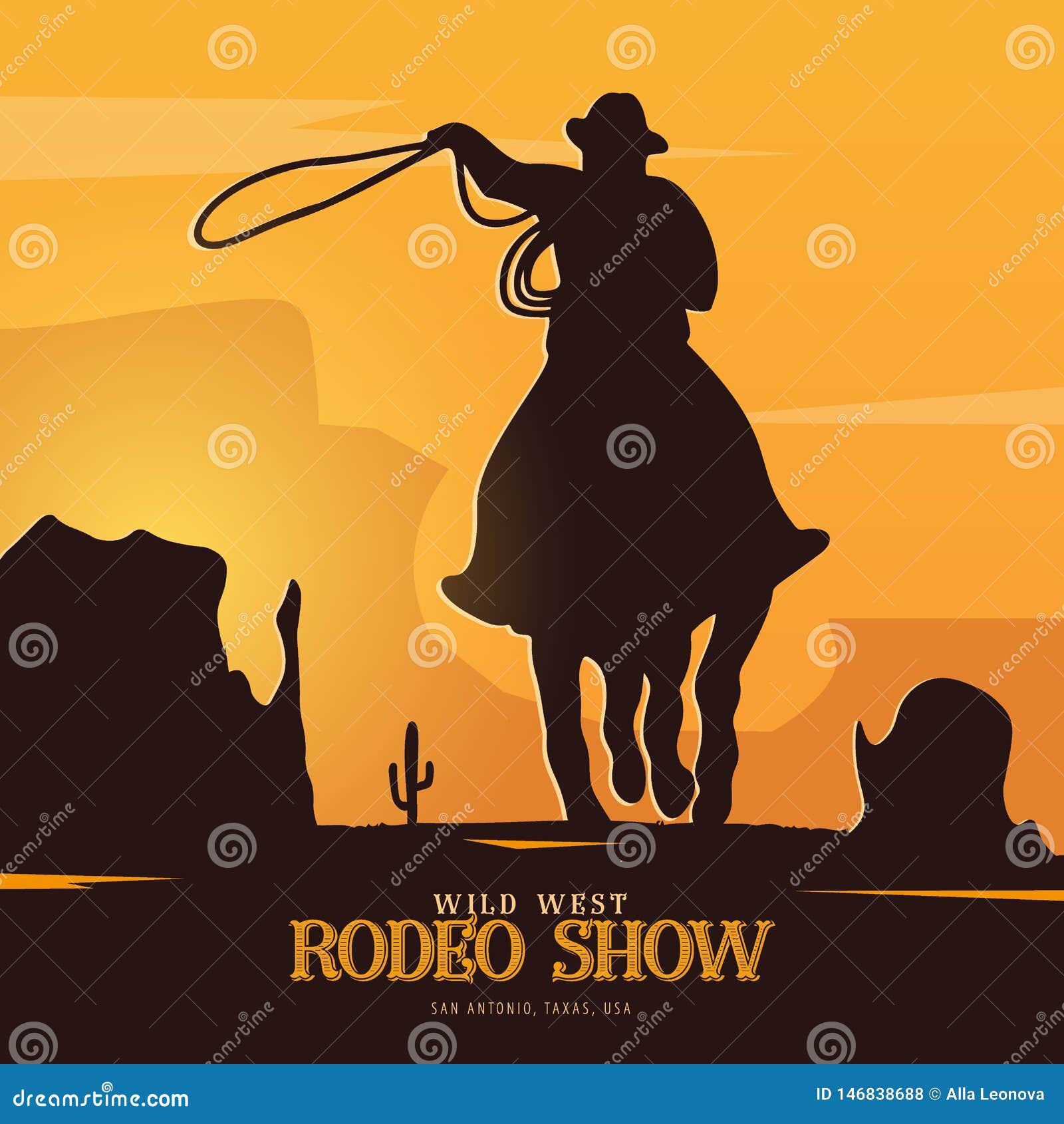 Vaquero Banner E Tejas Ilustraci?n Del Vector Ilustración del Vector ...