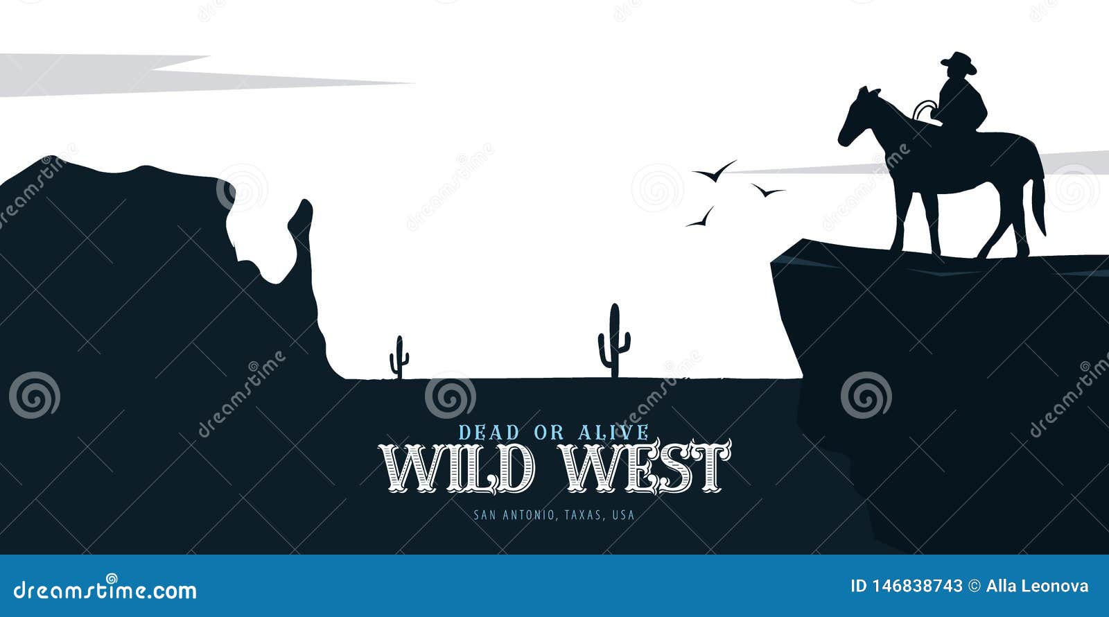 Vaquero Banner E Tejas Ilustraci?n Del Vector Ilustración del Vector ...