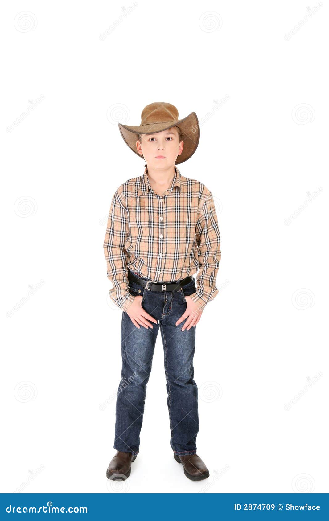 Vaquero joven imagen de archivo. Imagen de sombrero, cuero - 2874709