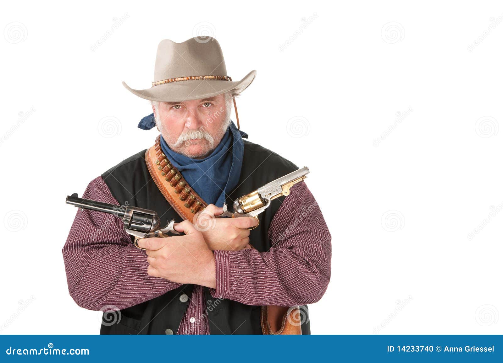 Vaquero Resistente Con Las Pistolas Foto de archivo - Imagen de ...
