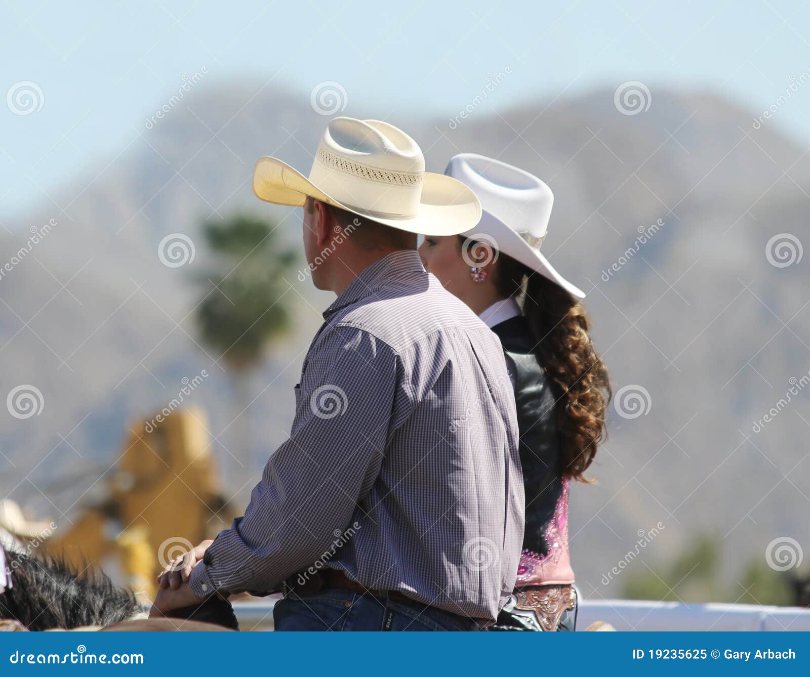 Vaquero y vaquera imagen editorial. Imagen de palma, exterior - 19235625