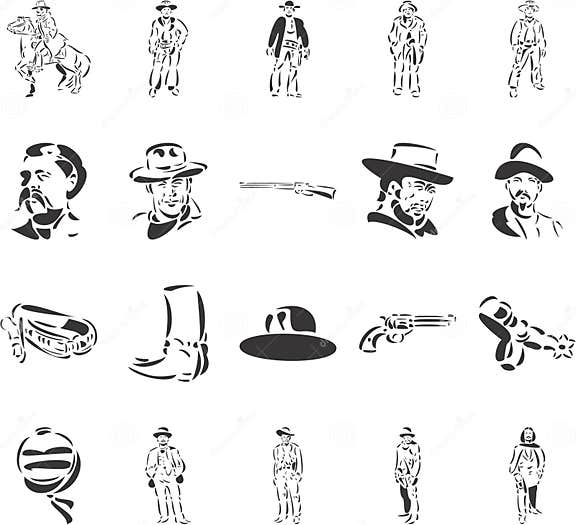 Vaqueros ilustración del vector. Ilustración de tejas - 6971239