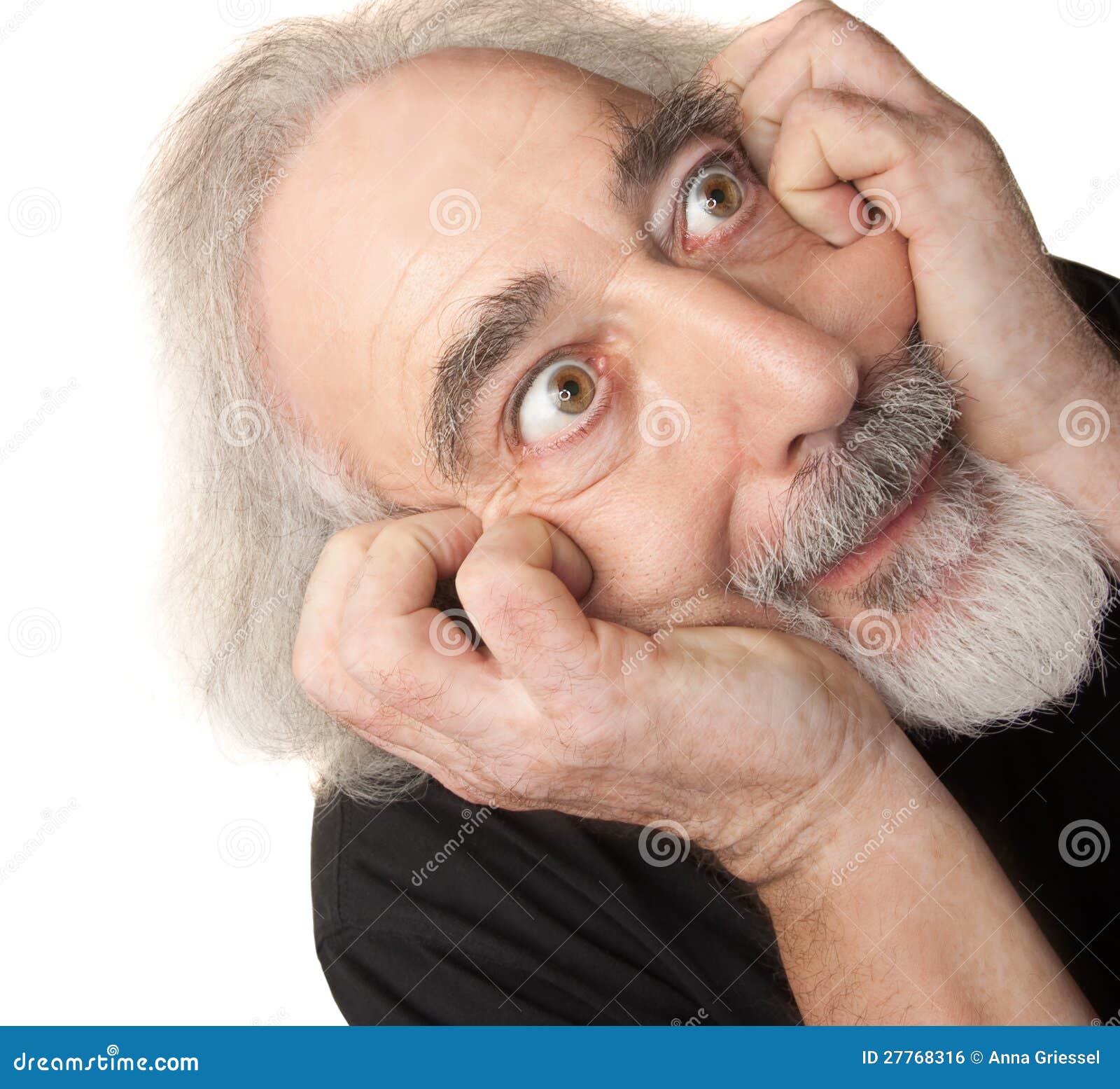 Varón mayor paranoico foto de archivo. Imagen de negativo - 27768316