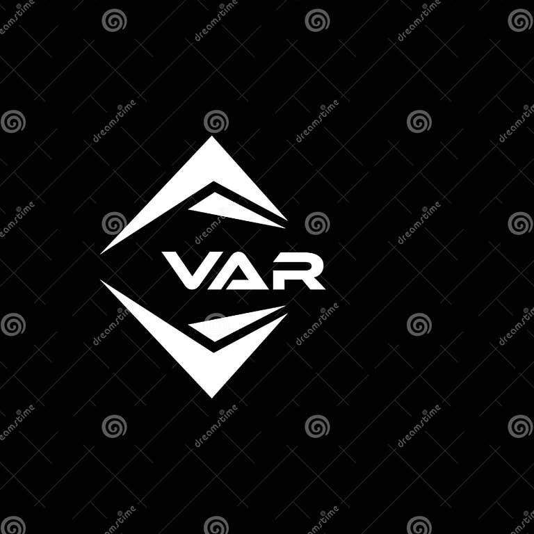 VAR Abstract Technology Logo Design on Black Background. VAR Creative ...