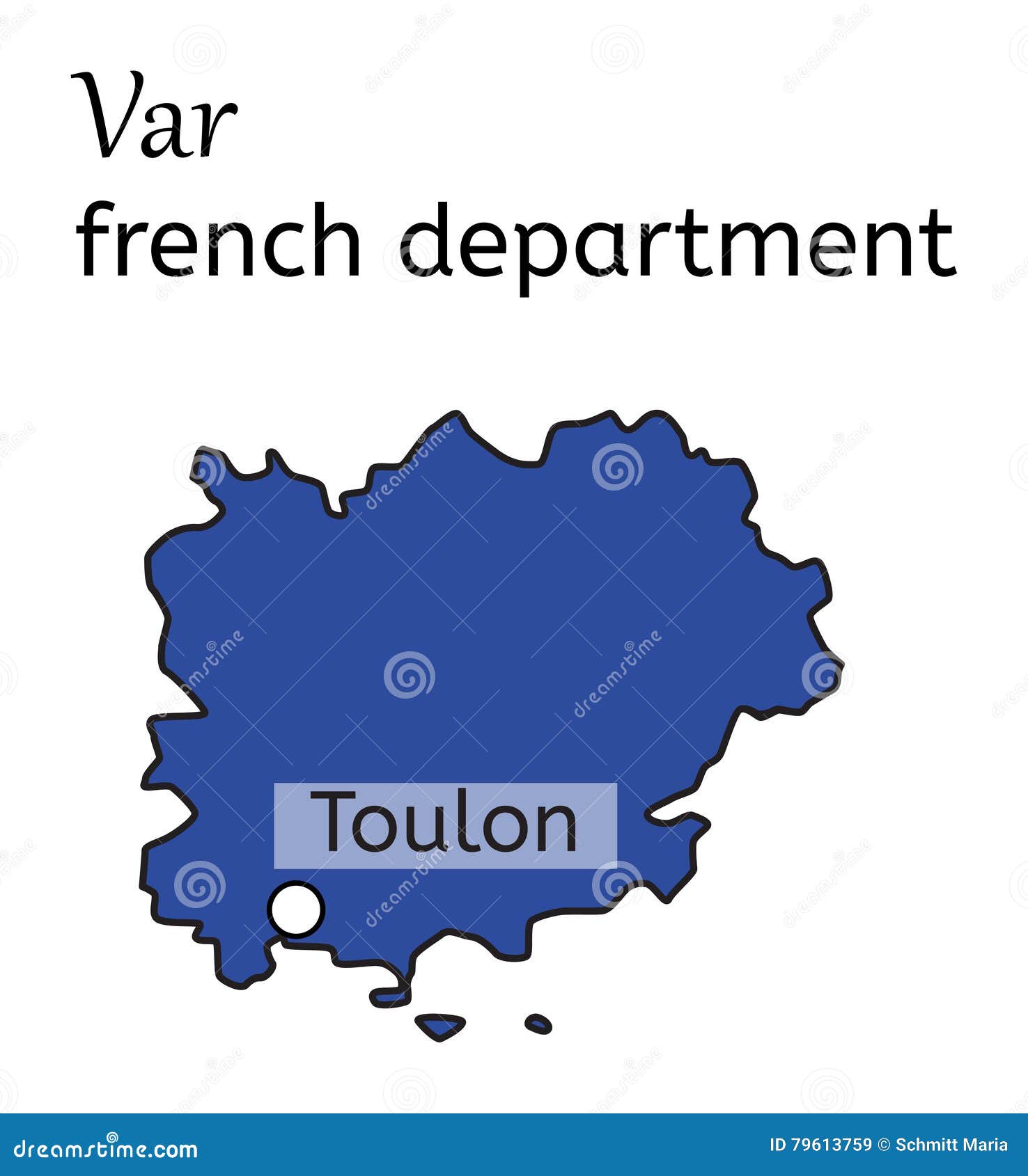 Var french department map stock vector. Illustration of geographic ...