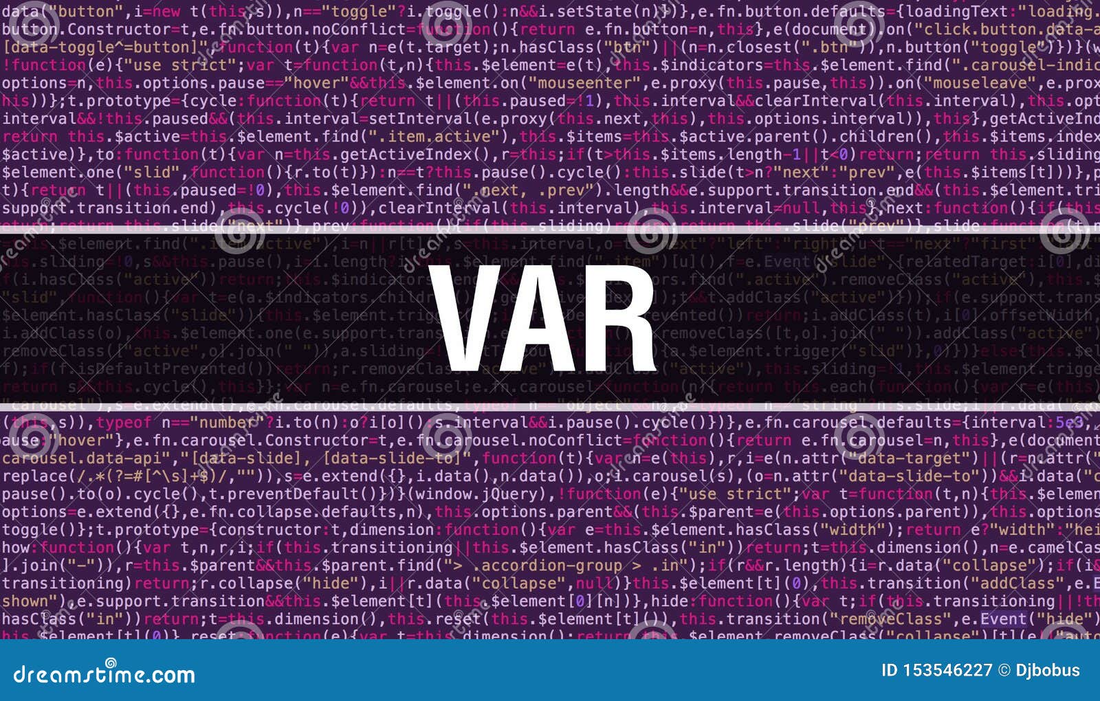 Var Text Written on Programming Code Abstract Technology Background of ...
