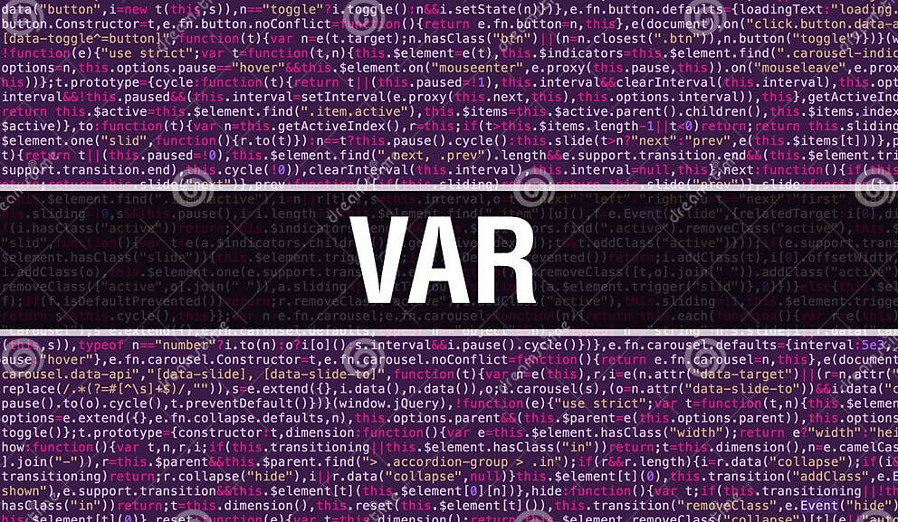 Var Text Written on Programming Code Abstract Technology Background of ...