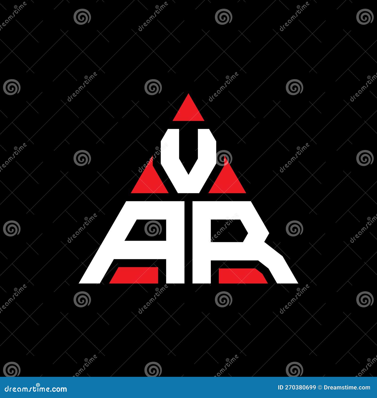 VAR Triangle Letter Logo Design With Triangle Shape. VAR Triangle Logo ...