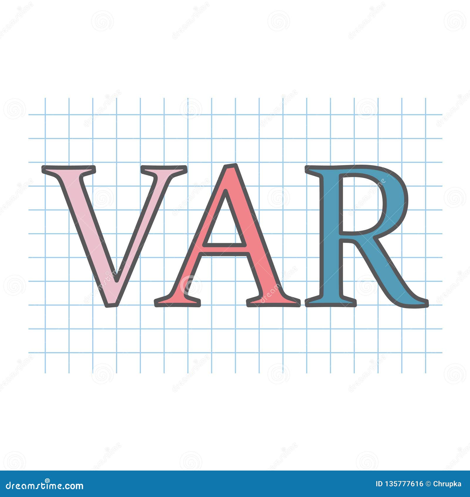 VAR Value-added Reseller Acronym on Checkered Paper Sheet Stock Vector ...
