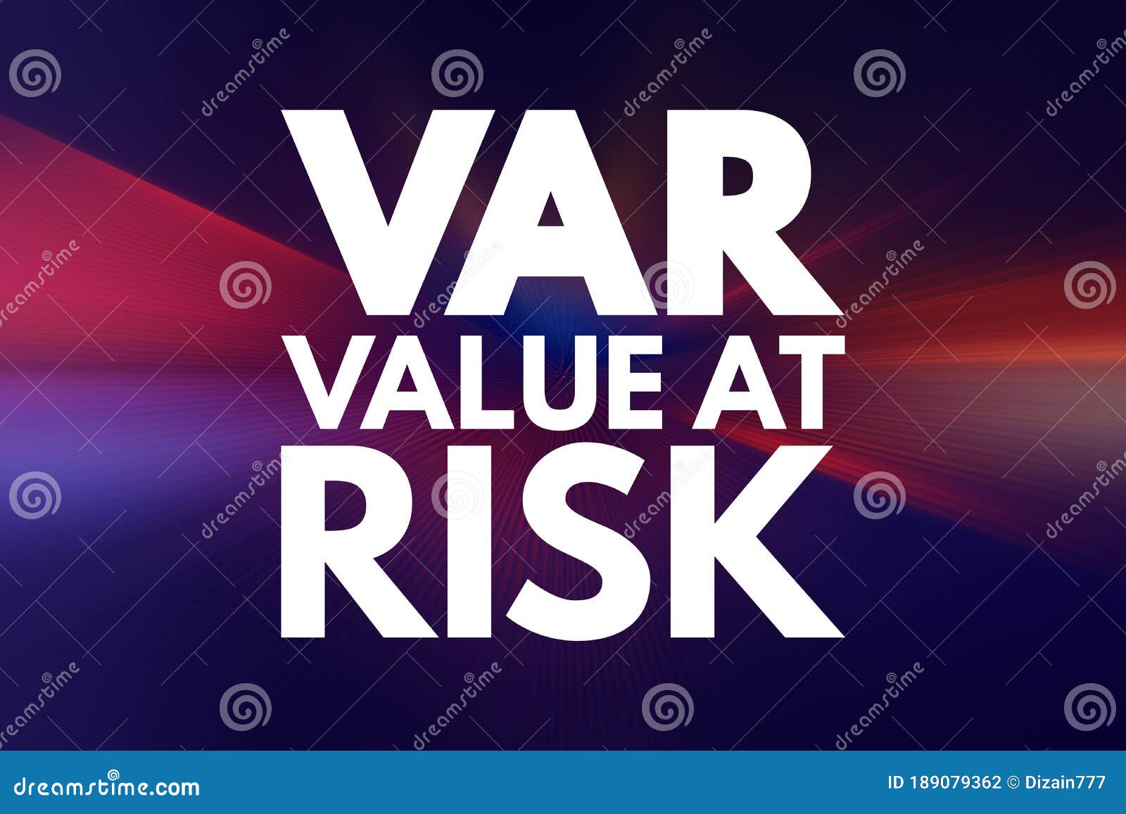 VaR - Value at Risk Acronym, Business Concept Background Stock Photo ...