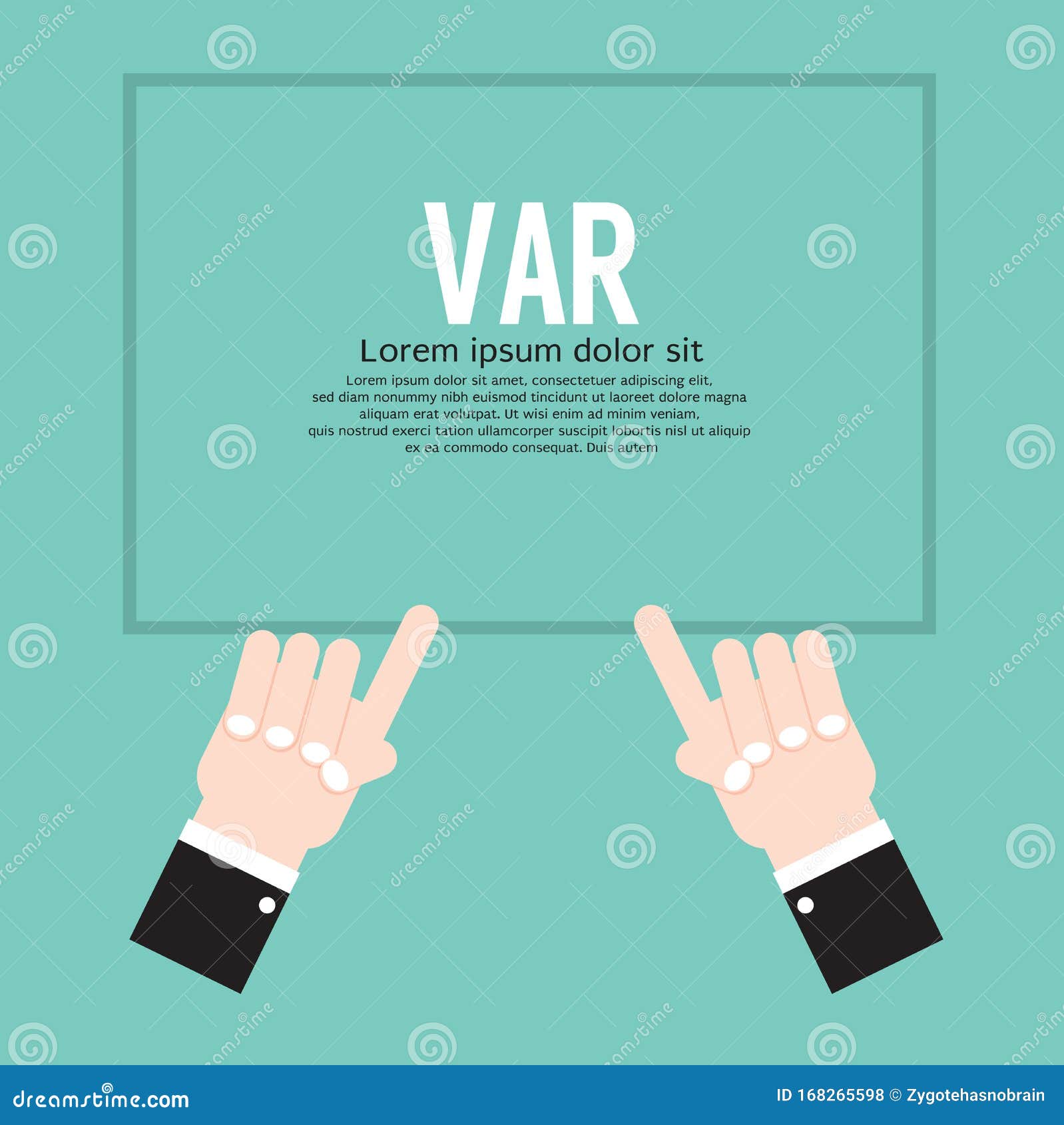 VAR or Video Assistant Referee Football Referee Shows Hands Sign Vector ... VAR or Video Assistant Referee Football Referee Shows Hands Sign Vector ...
