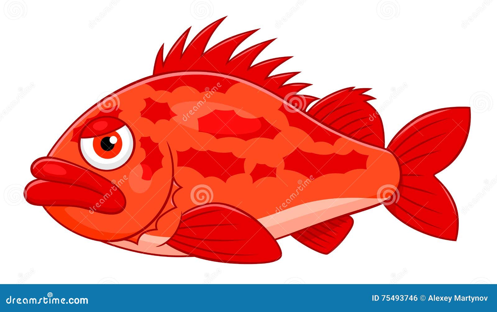 Vara De Oceano Dos Desenhos Animados Ilustração do Vetor - Ilustração ...