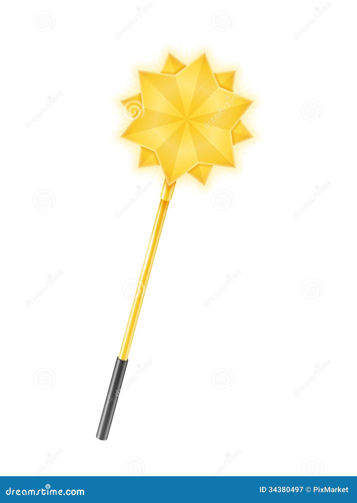 Vara mágica ilustración del vector. Ilustración de milagro - 34380497