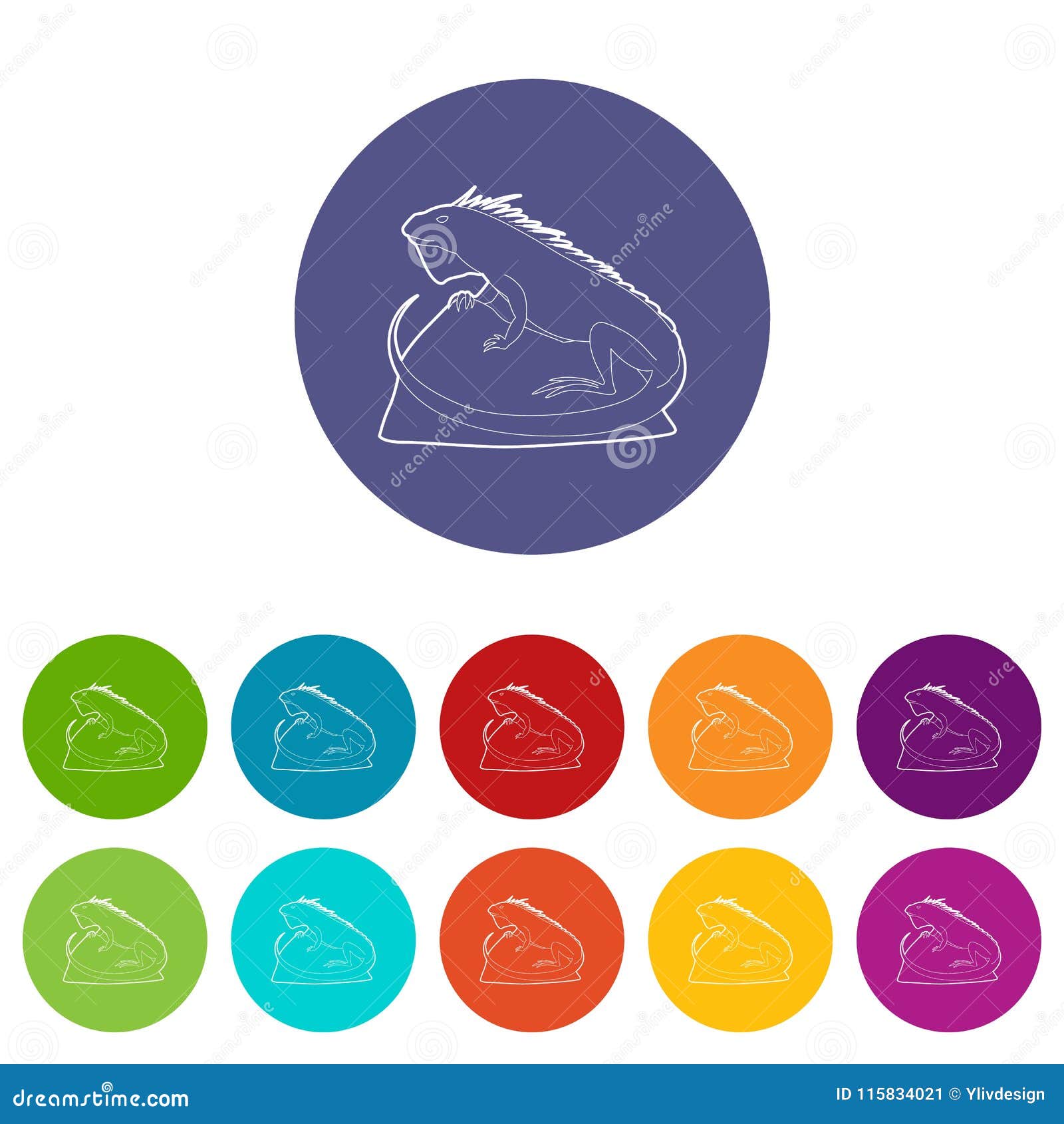 Varan icon, outline style stock vector. Illustration of chameleon ...