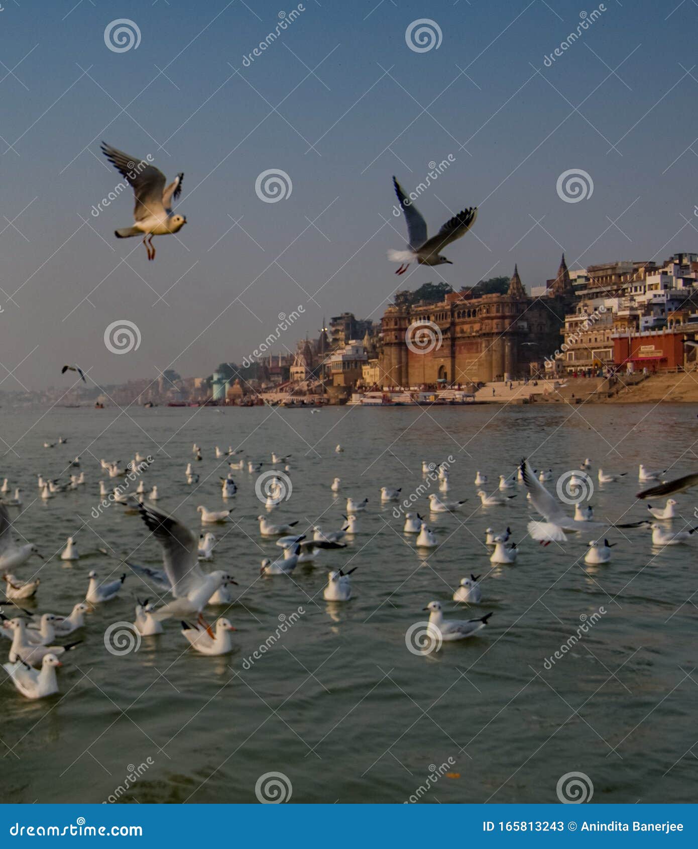 Varanasi Ganga ghat stock image. Image of ancient, varanasi - 165813243