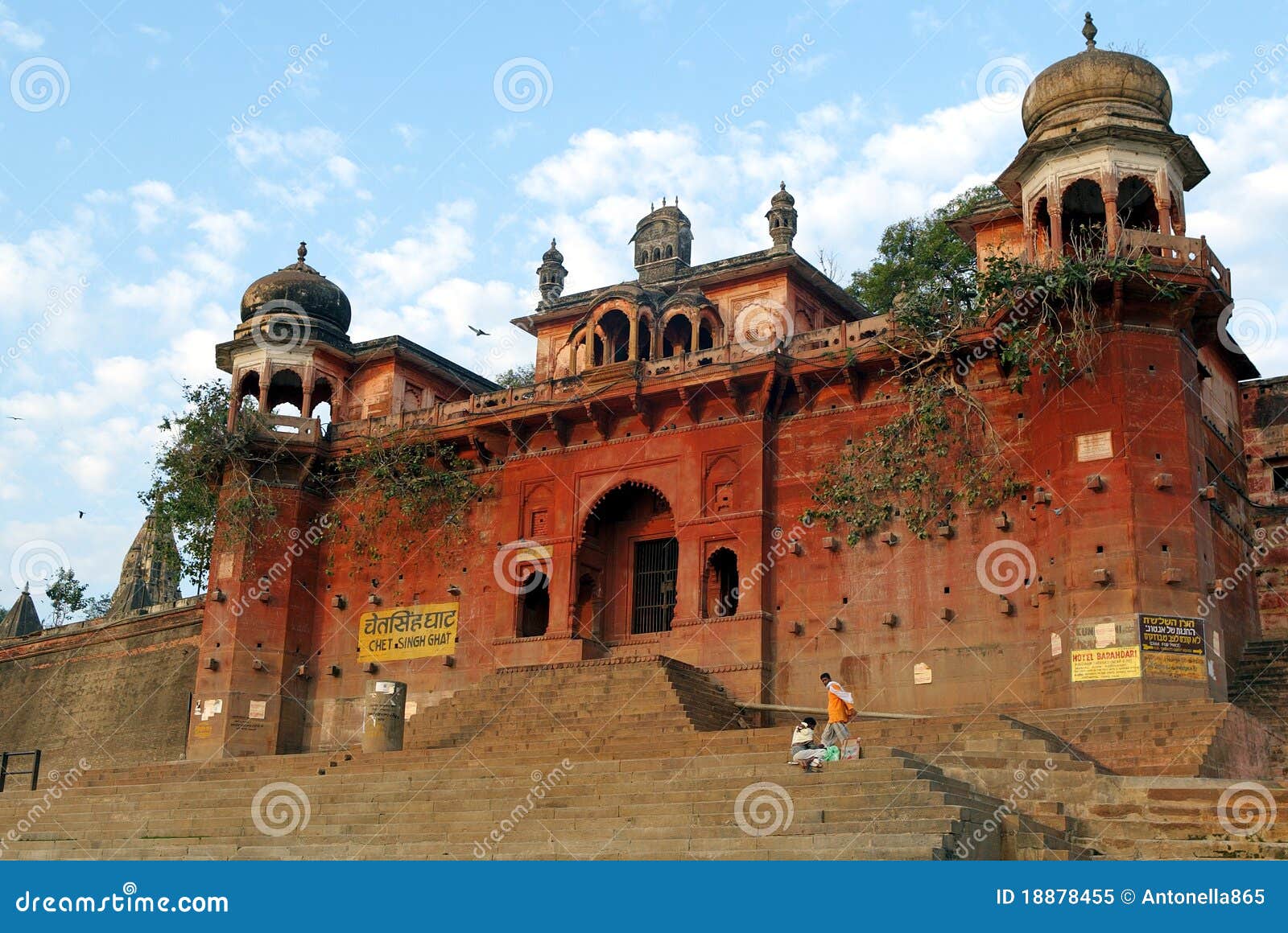 Varanasi Historical Buildings and Ghat Editorial Image - Image of ...