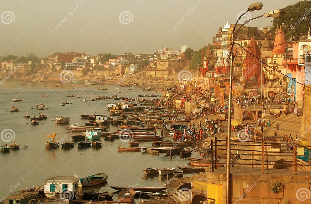 Varanasi Riverside editorial stock photo. Image of varanasi - 1810678
