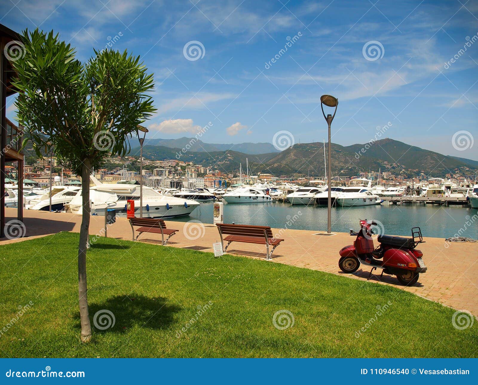 VARAZZE, ITALY- AUGUST 5, 2019: Beautiful Beach View On Coast Of ...