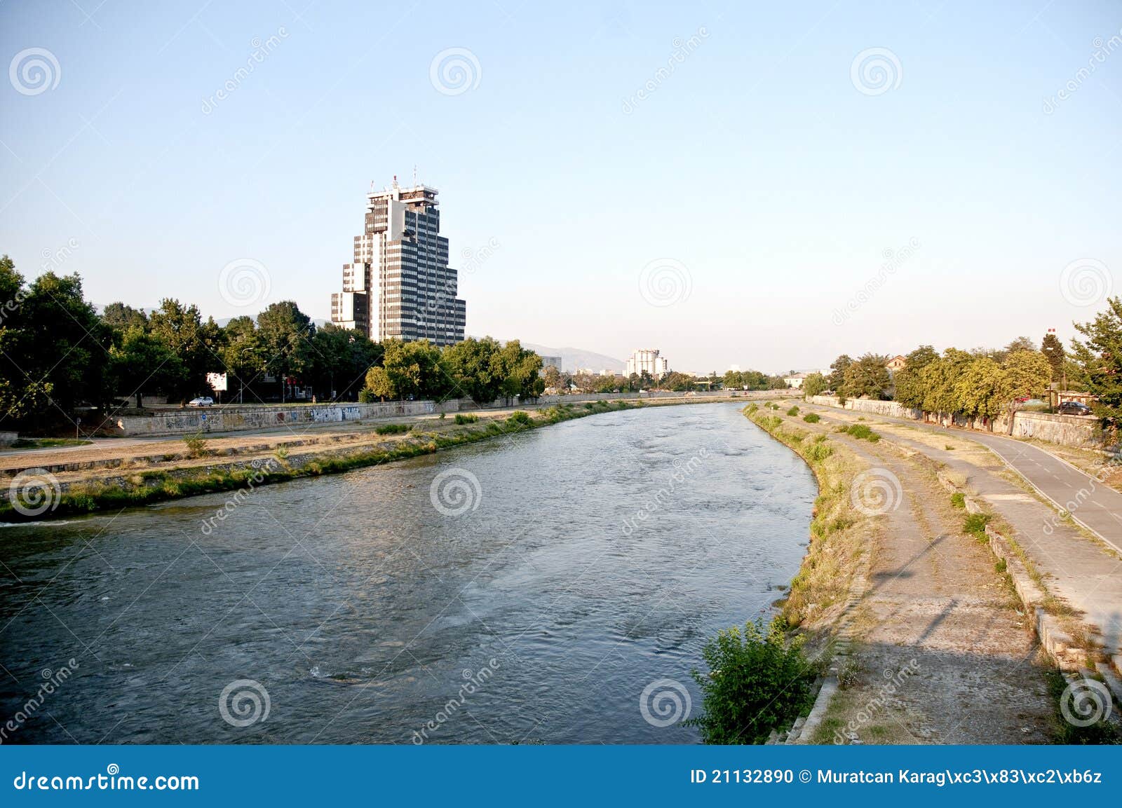 The Vardar River stock photo. Image of city, skopje, panorama - 21132890