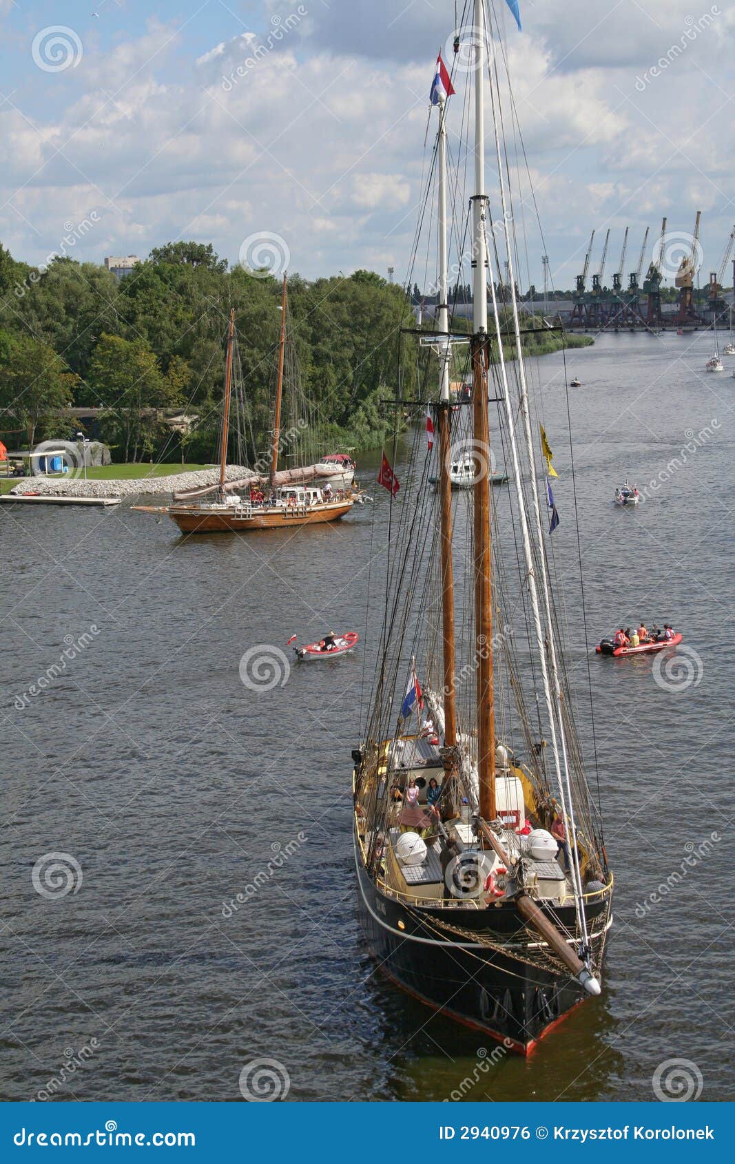 Varende schepen stock foto. Image of polen, kabel, zeilen - 2940976