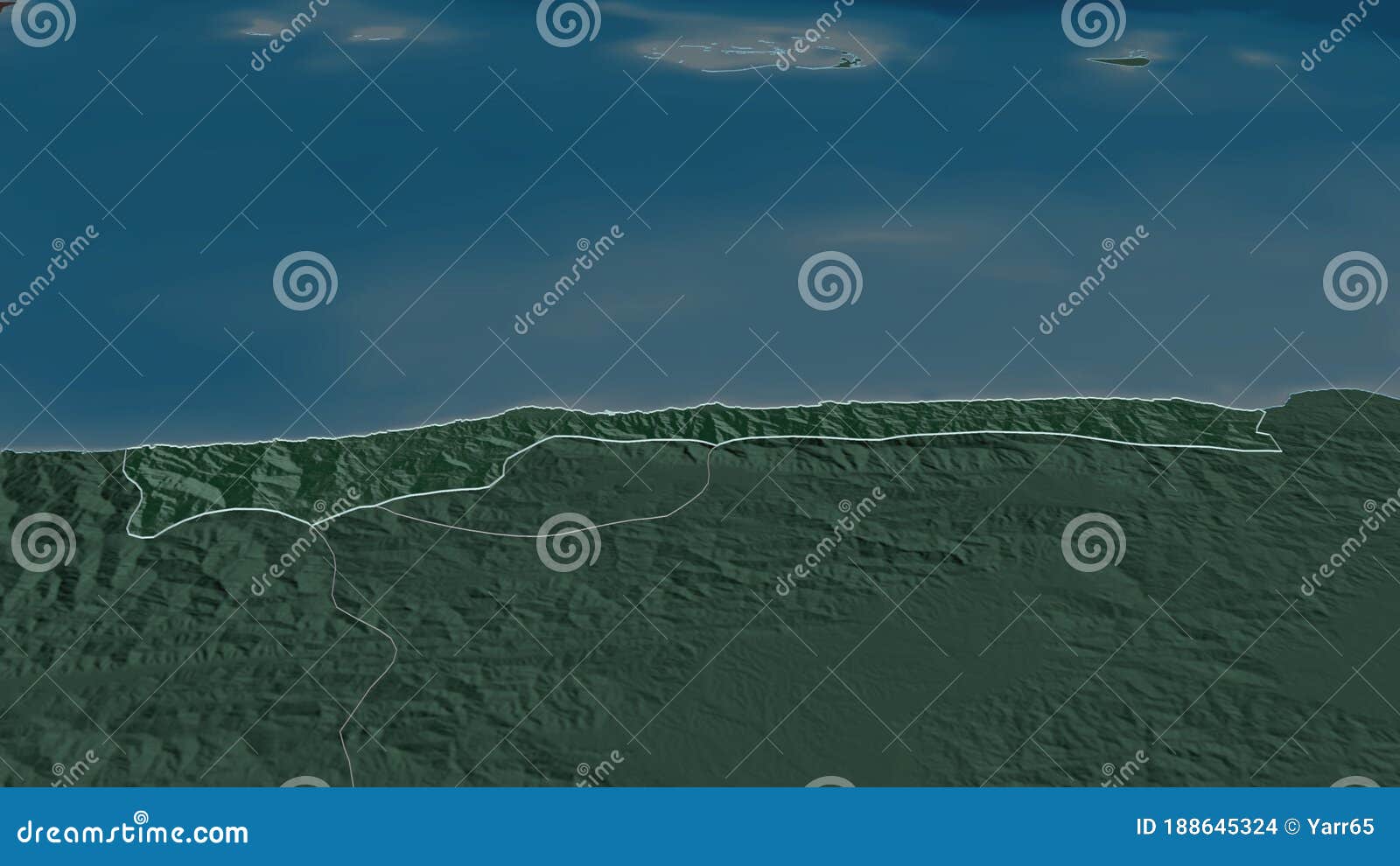 Vargas, Venezuela - Outlined. Administrative Stock Illustration ...