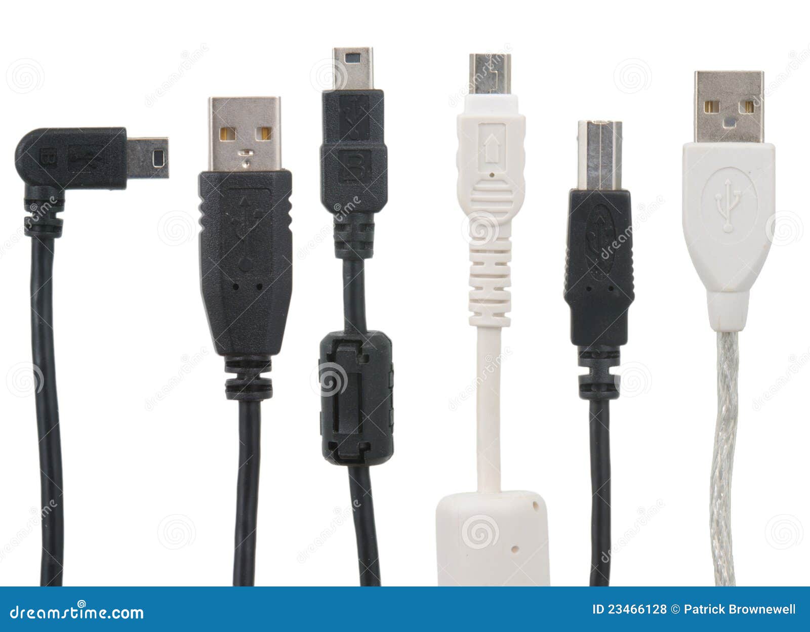 Vari cavi del USB fotografia stock. Immagine di cavi - 23466128