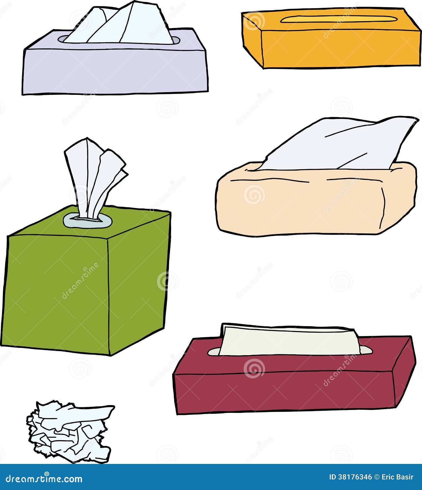 Vari Oggetti Del Fazzoletto Per Il Trucco Illustrazione Vettoriale ...