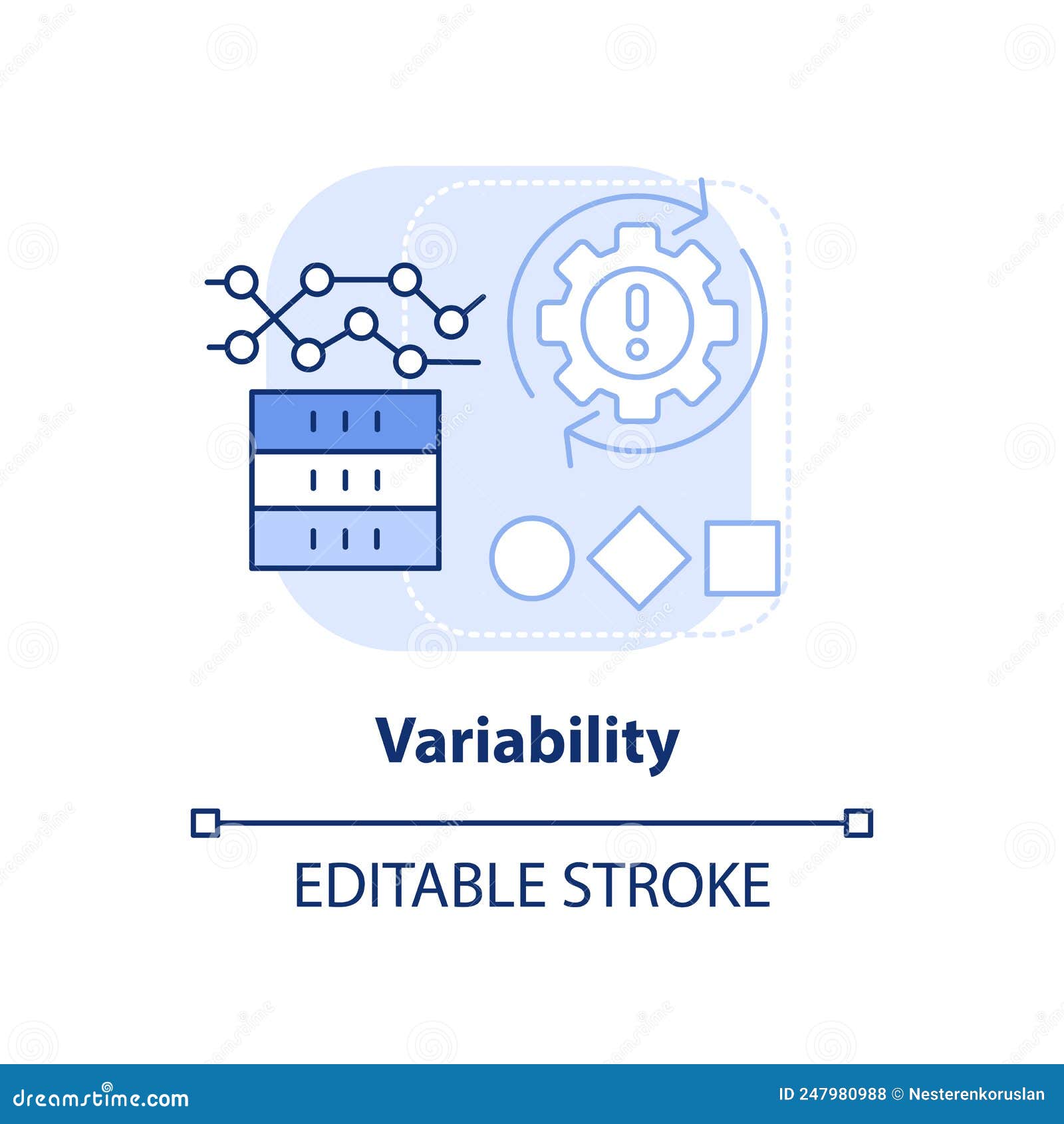 Variability Light Blue Concept Icon Stock Vector - Illustration of ...