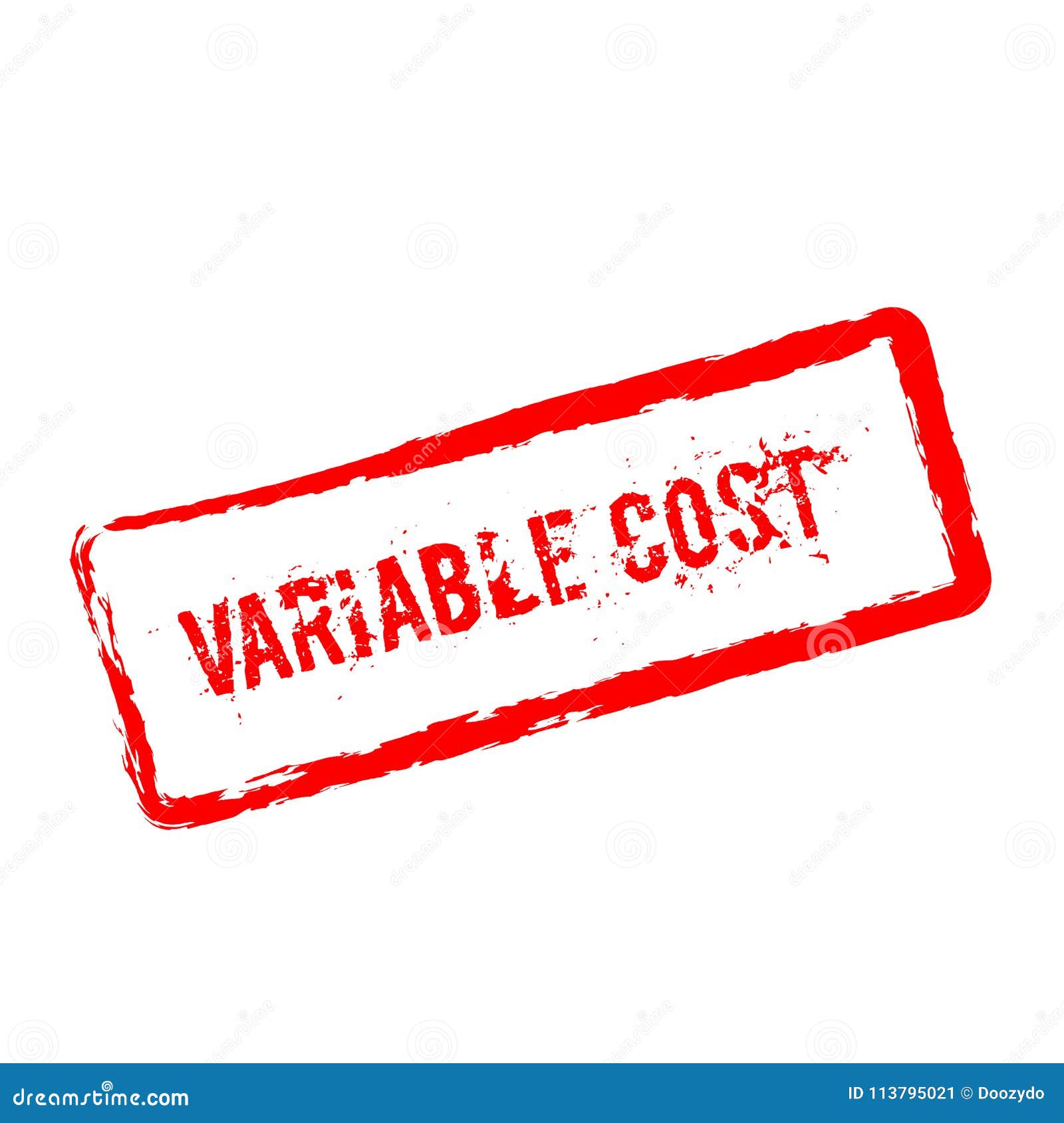 Variable Cost Red Rubber Stamp Isolated on White. Stock Vector ...