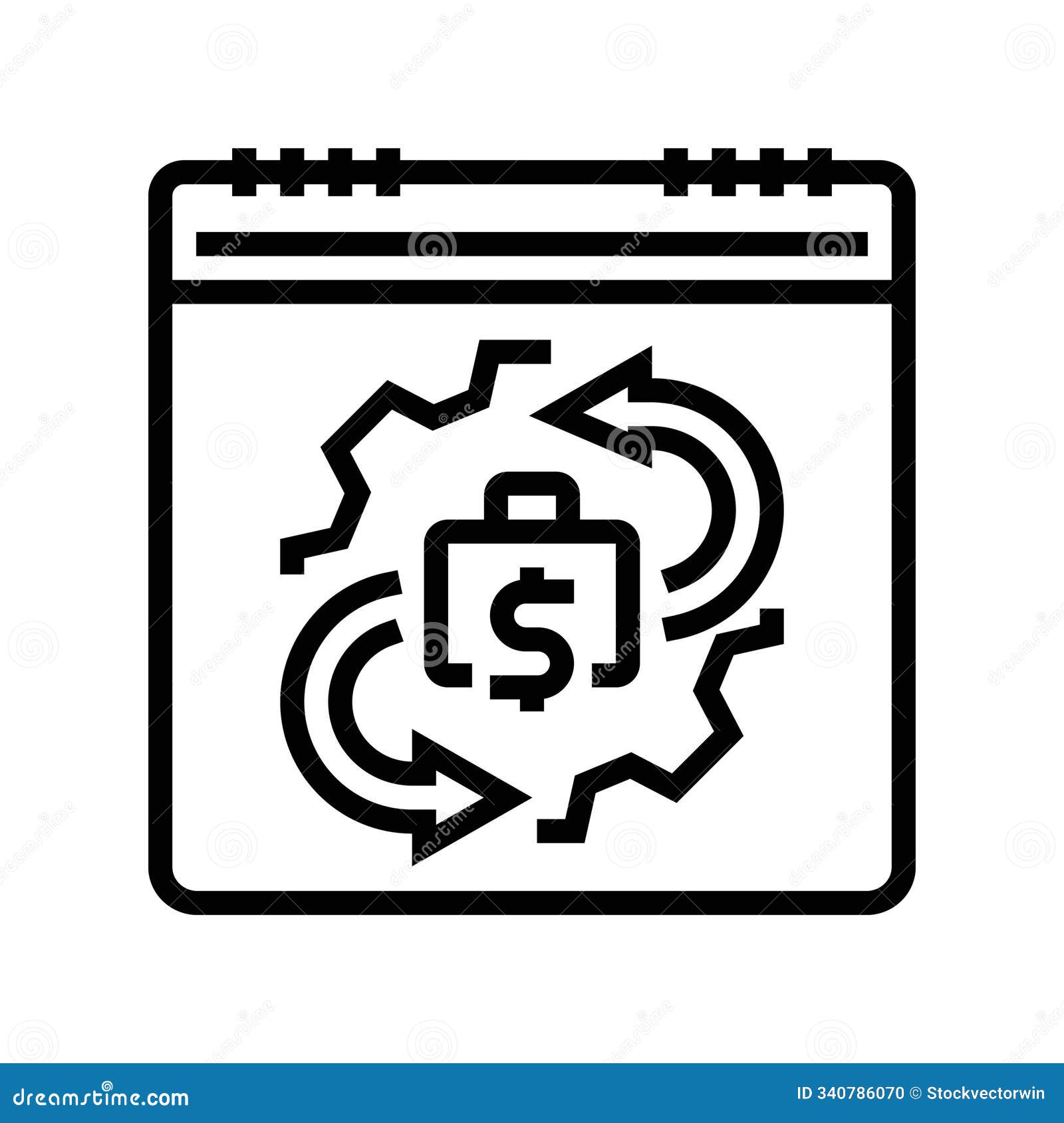 Variable Expenses Budget Planning Line Icon Vector Illustration Stock ...