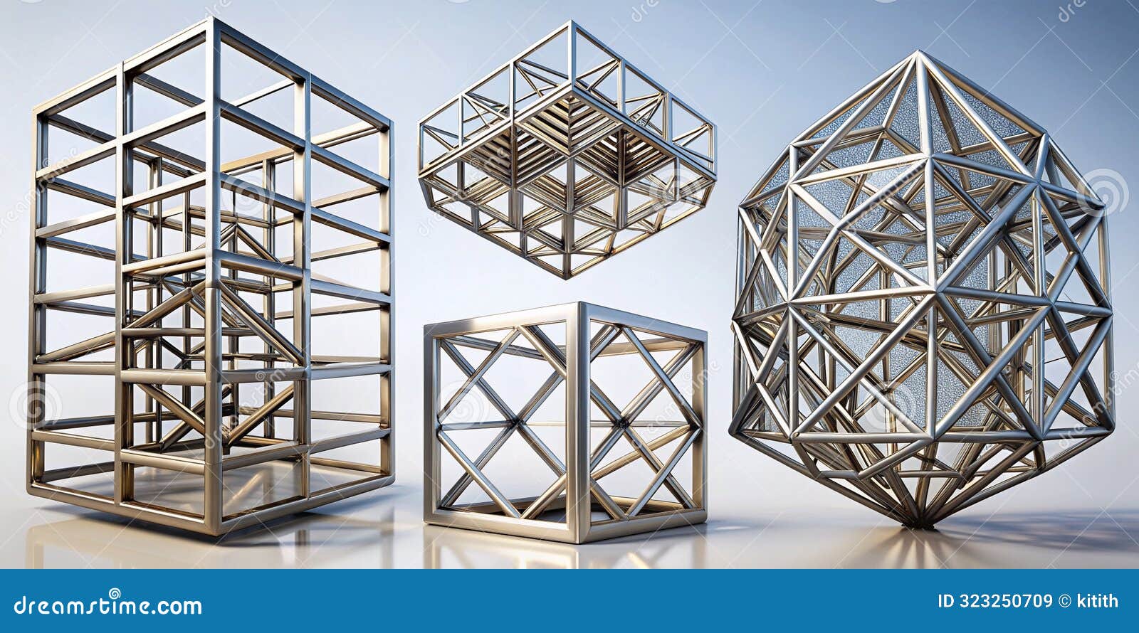 Variable Geometric Shapes of Different Smooth Steel Structures Steel Alloy for Modern ...