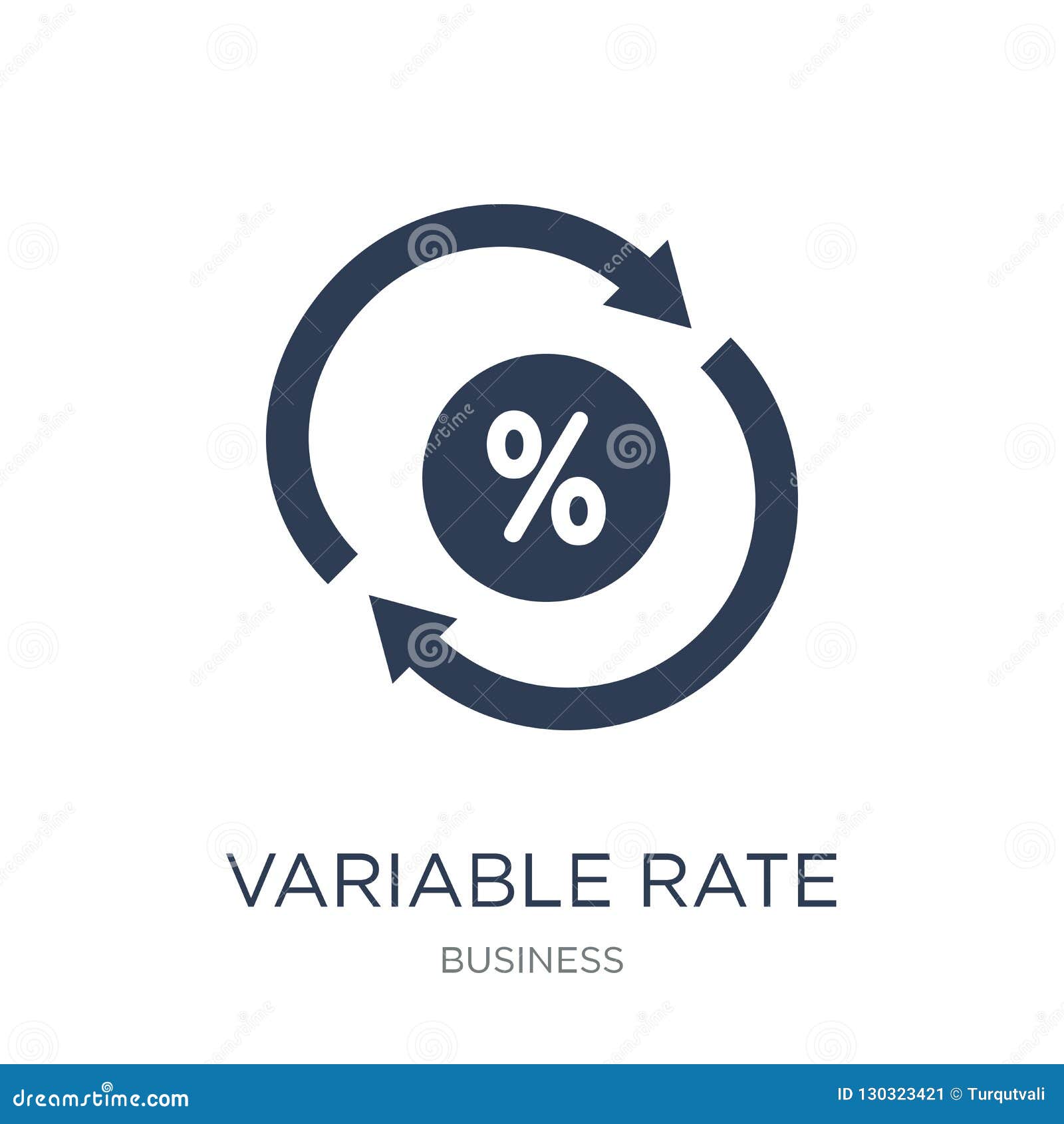 Variable Rate Mortgage Icon. Trendy Flat Vector Variable Rate Mo Stock ...